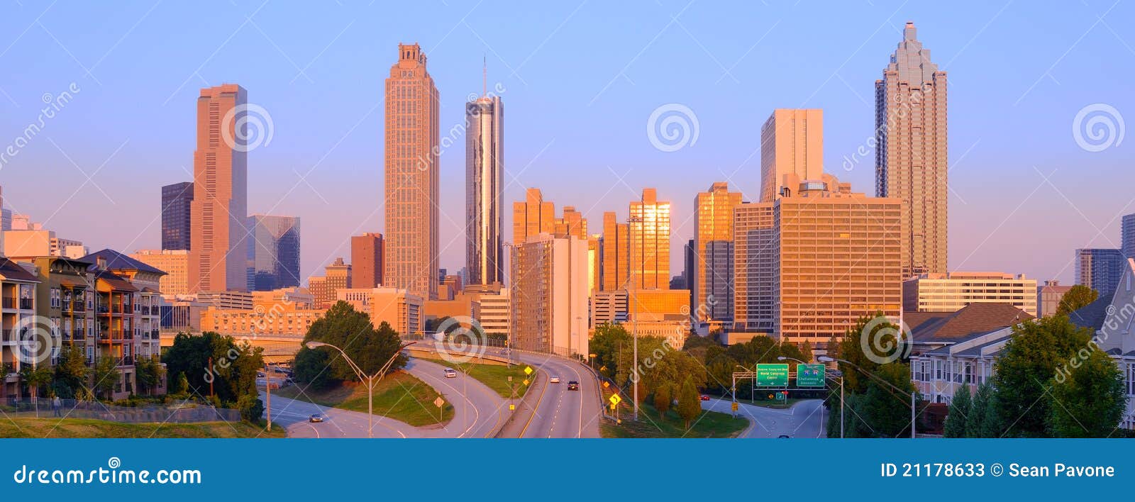 Downtown Atlanta Cityscape stock image. Image of atlanta - 21178633