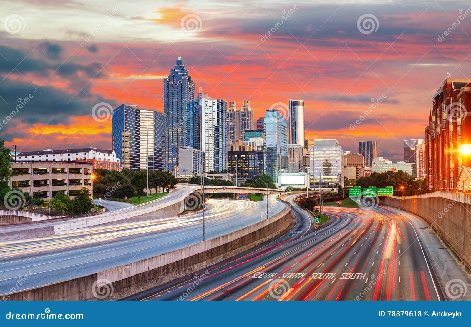 Downtown Atlanta, Georgia stock photo. Image of cityscape - 78879618