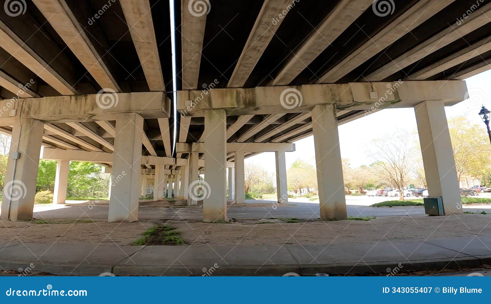 Downtown Augusta Georgia Under a Bridge Columns Editorial Photography ...