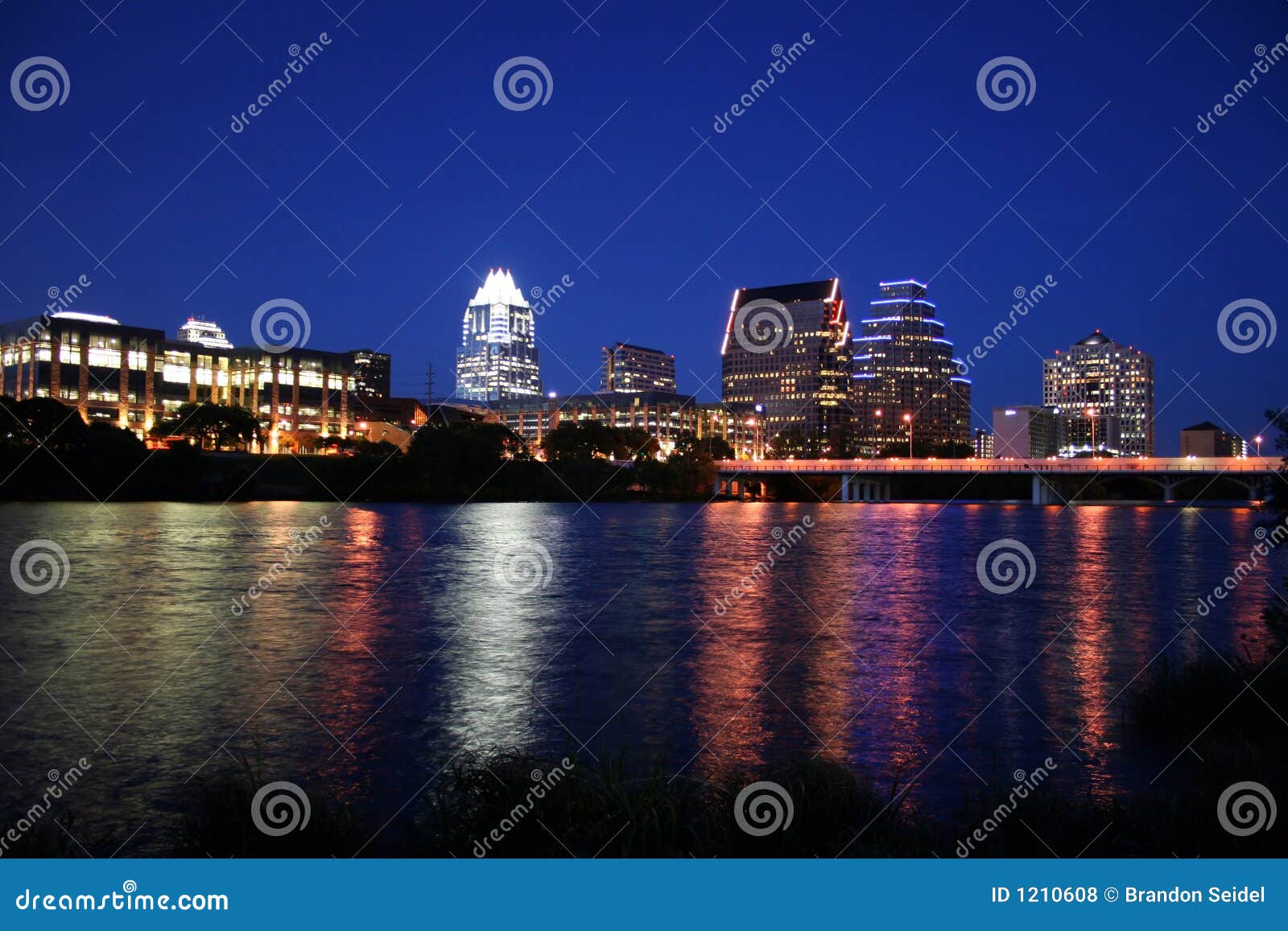 Downtown Austin, Texas at Night Stock Photo - Image of buildings, night ...