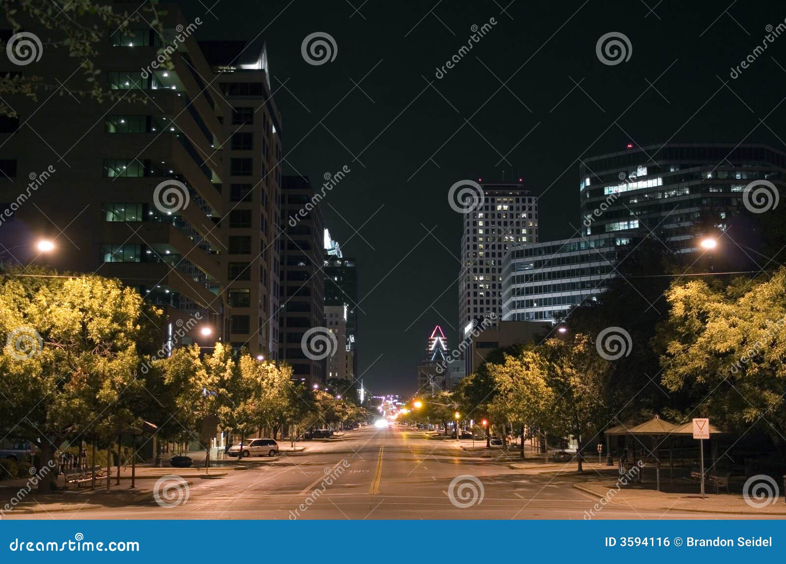 Downtown Austin, Texas at Night Stock Photo - Image of cityscape ...
