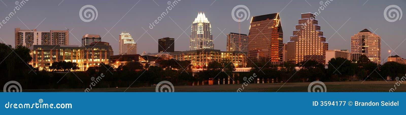 Downtown Austin, Texas at Night Stock Image - Image of capital ...