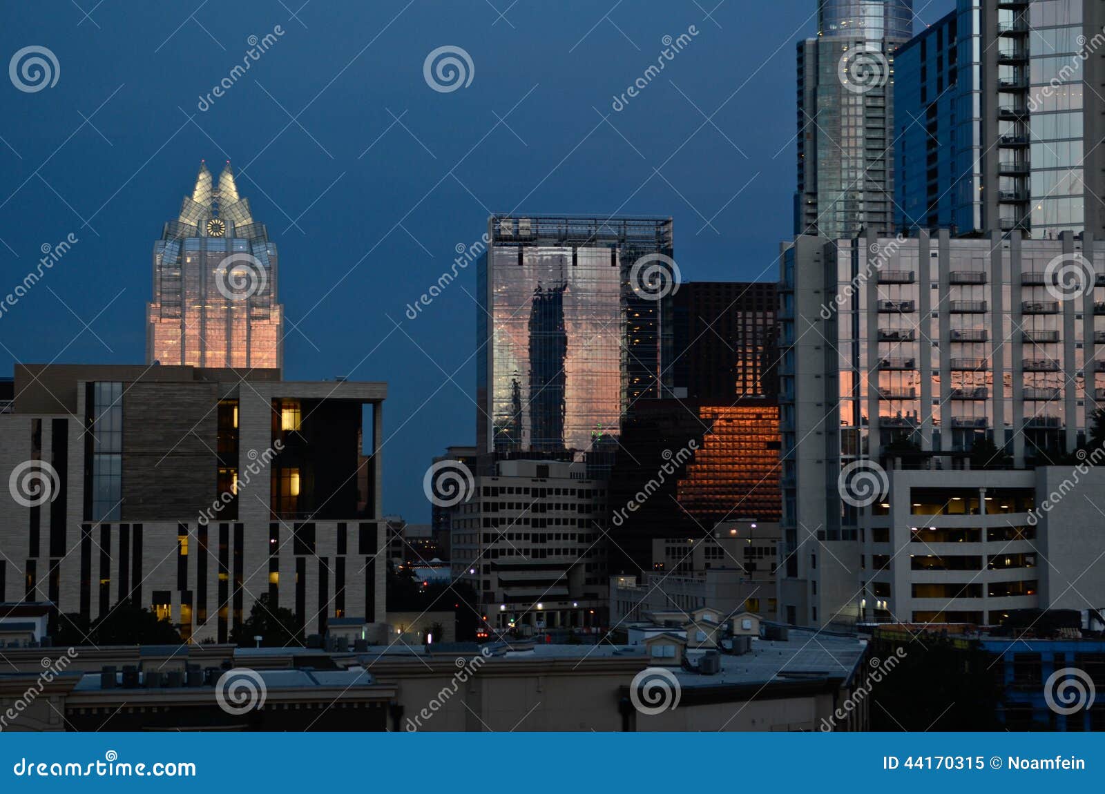Downtown Austin Texas at Sunset Editorial Image - Image of structural ...