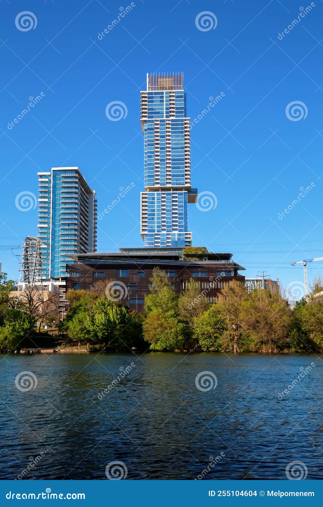 Downtown Austin Texas with View of the Colorado River Stock Photo ...