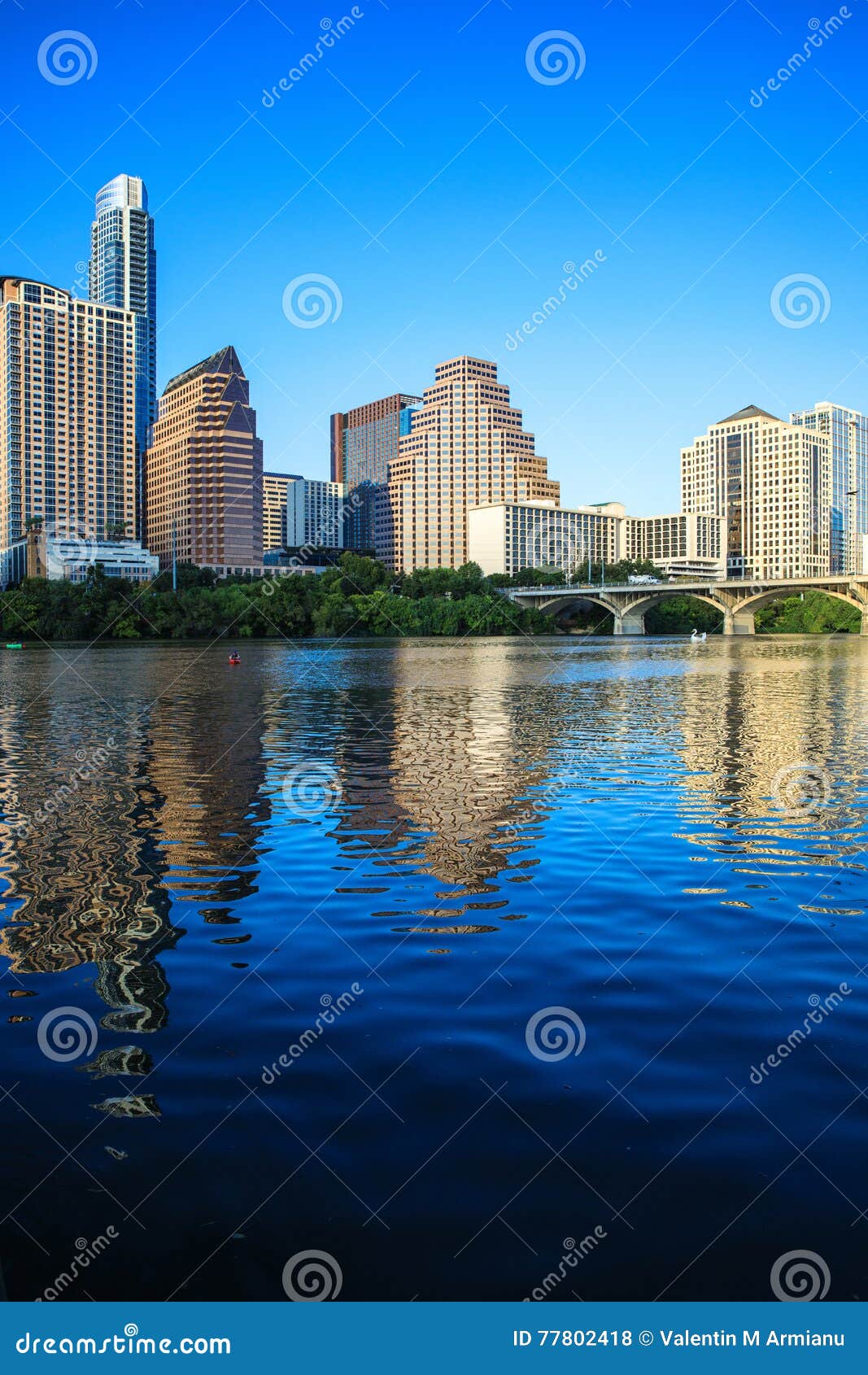 Downtown Austin in Texas stock photo. Image of reflects - 77802418