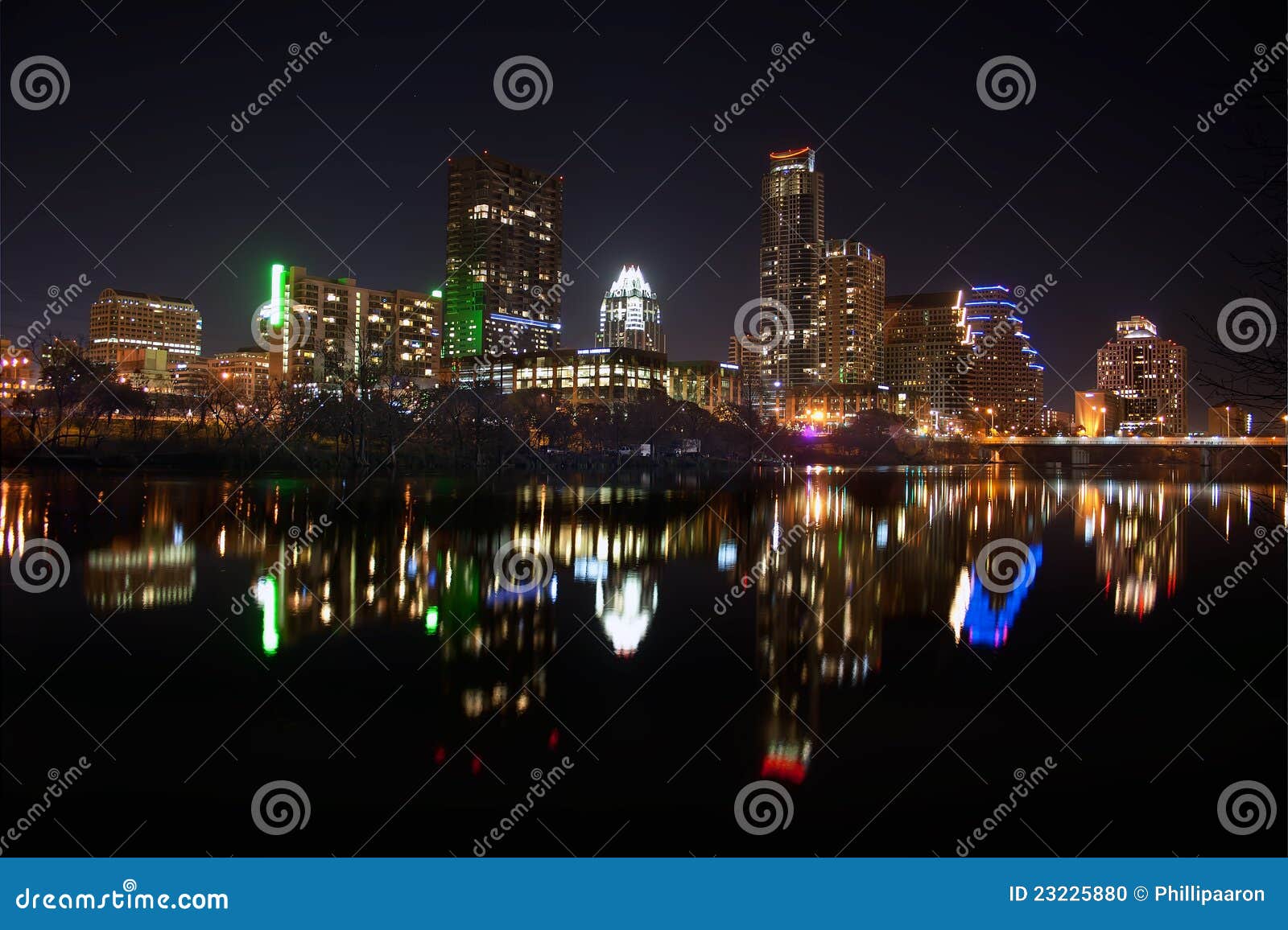 Downtown Austin, Tx at Night Stock Photo - Image of night, river: 23225880