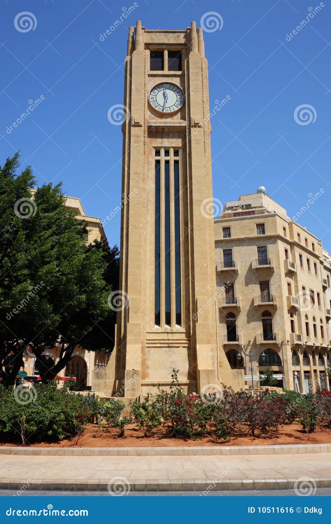 Downtown Beirut, Clock-Tower Stock Photo - Image of wide, travel: 10511616