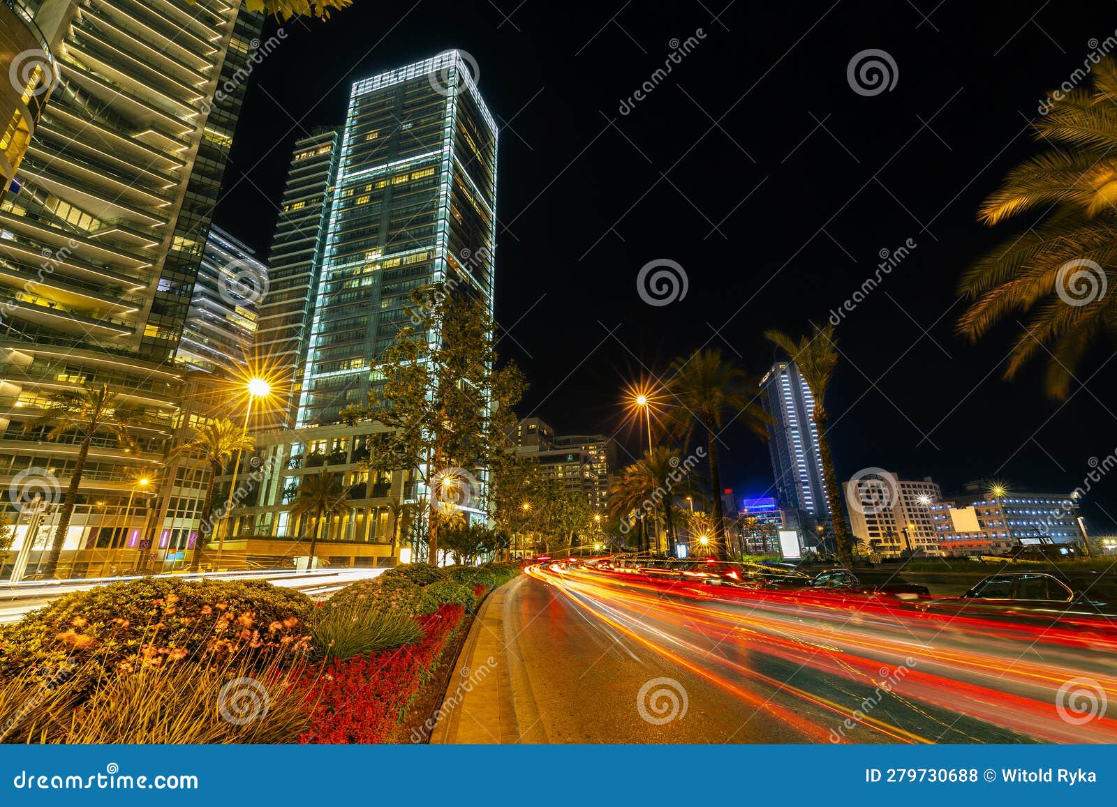 Lebanon: The Illuminated Mohammad Al Amin Mosque Of Beirut At Night ...