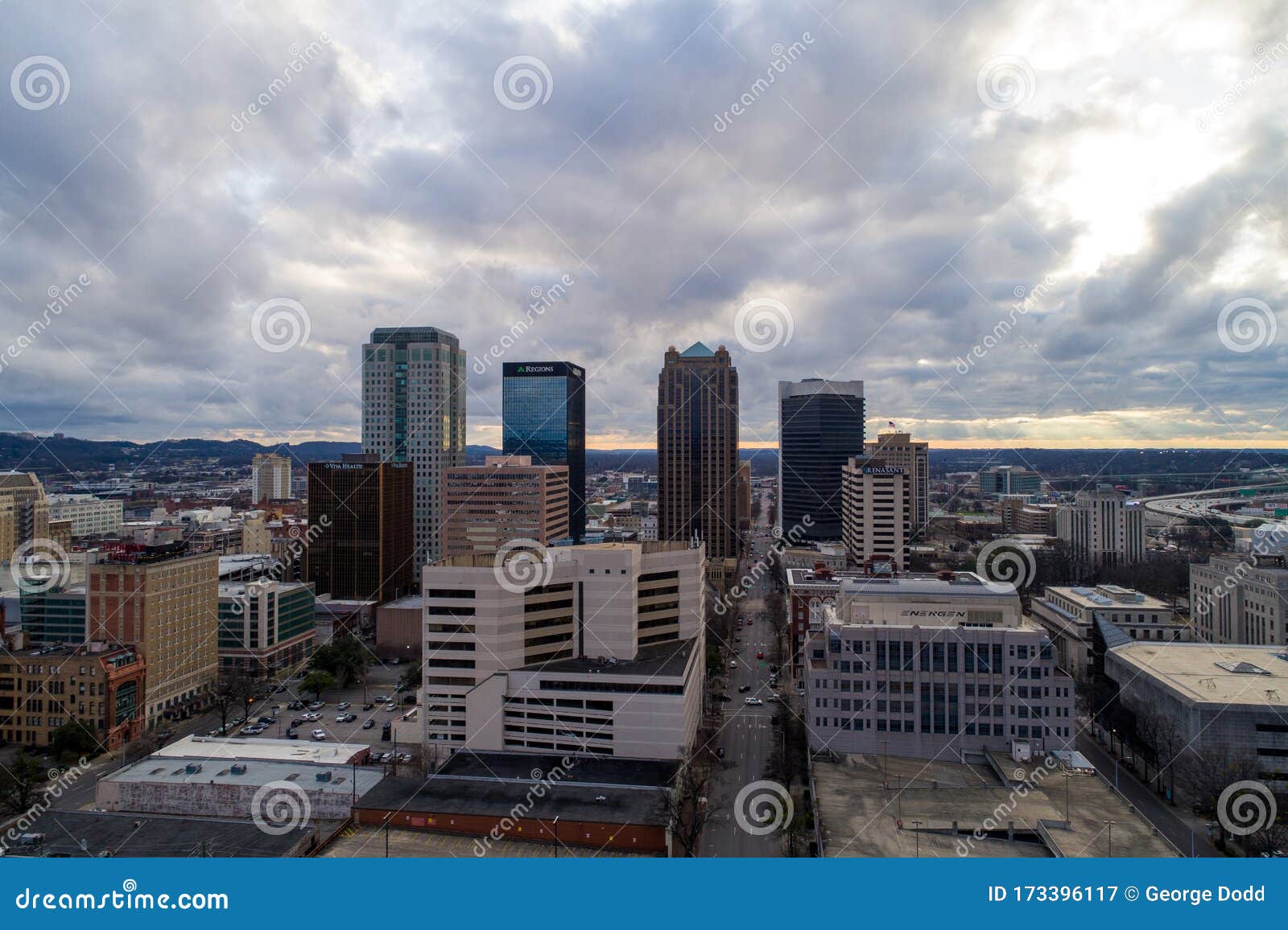 Downtown Birmingham Alabama Stock Image - Image of view, landscape ...
