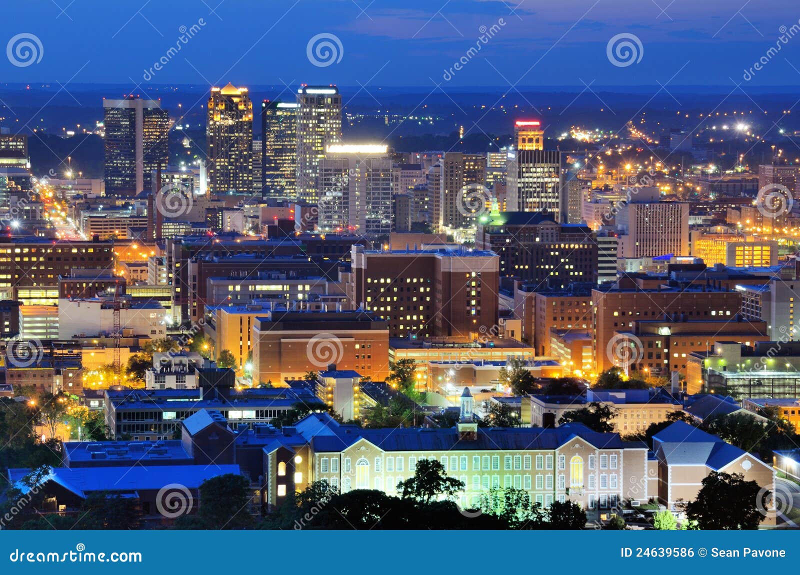 Downtown Birmingham Skyline Stock Photo - Image of downtown, america ...