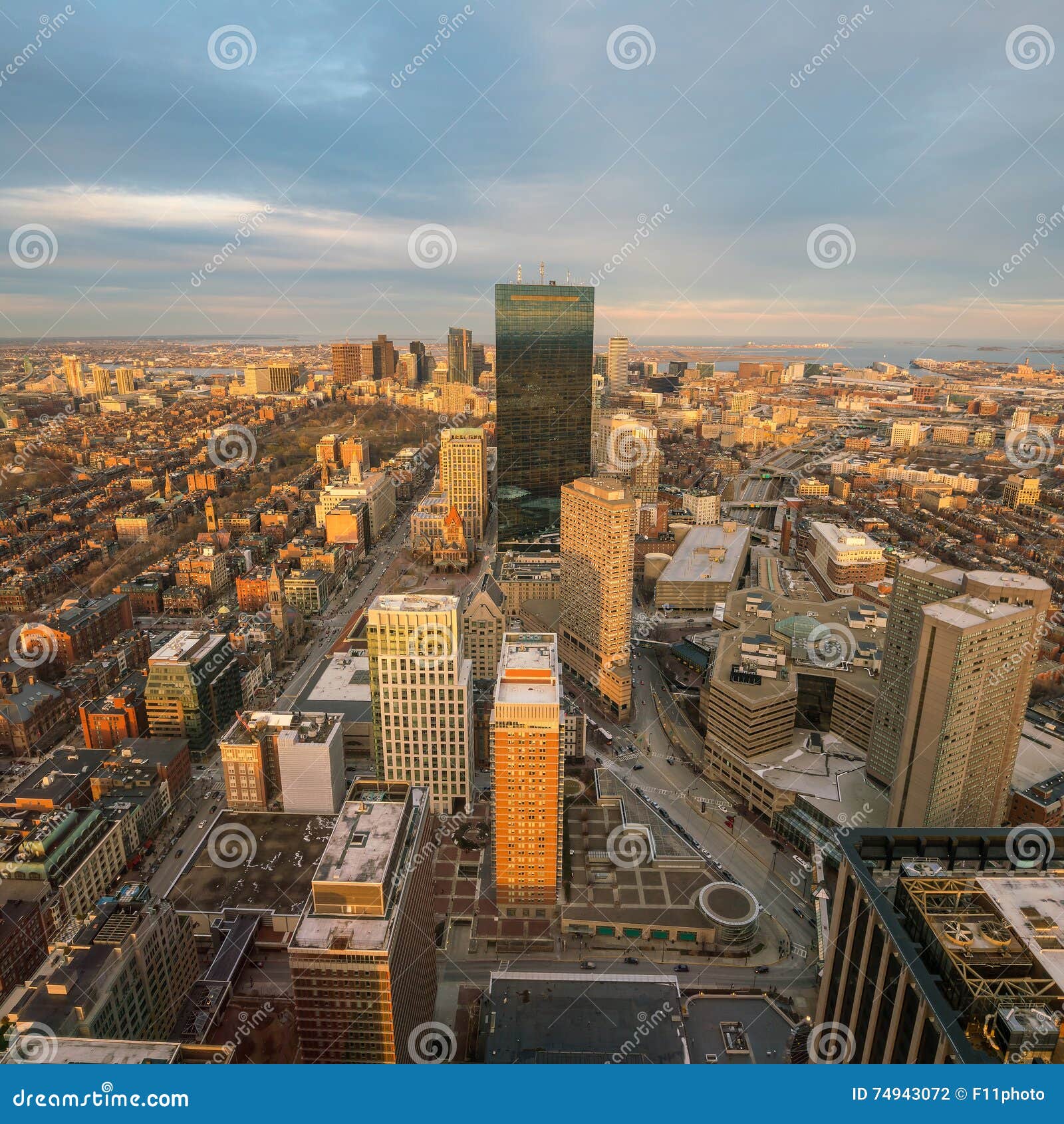 Downtown Boston Massachusetts Stock Photo - Image of city, landmarks ...