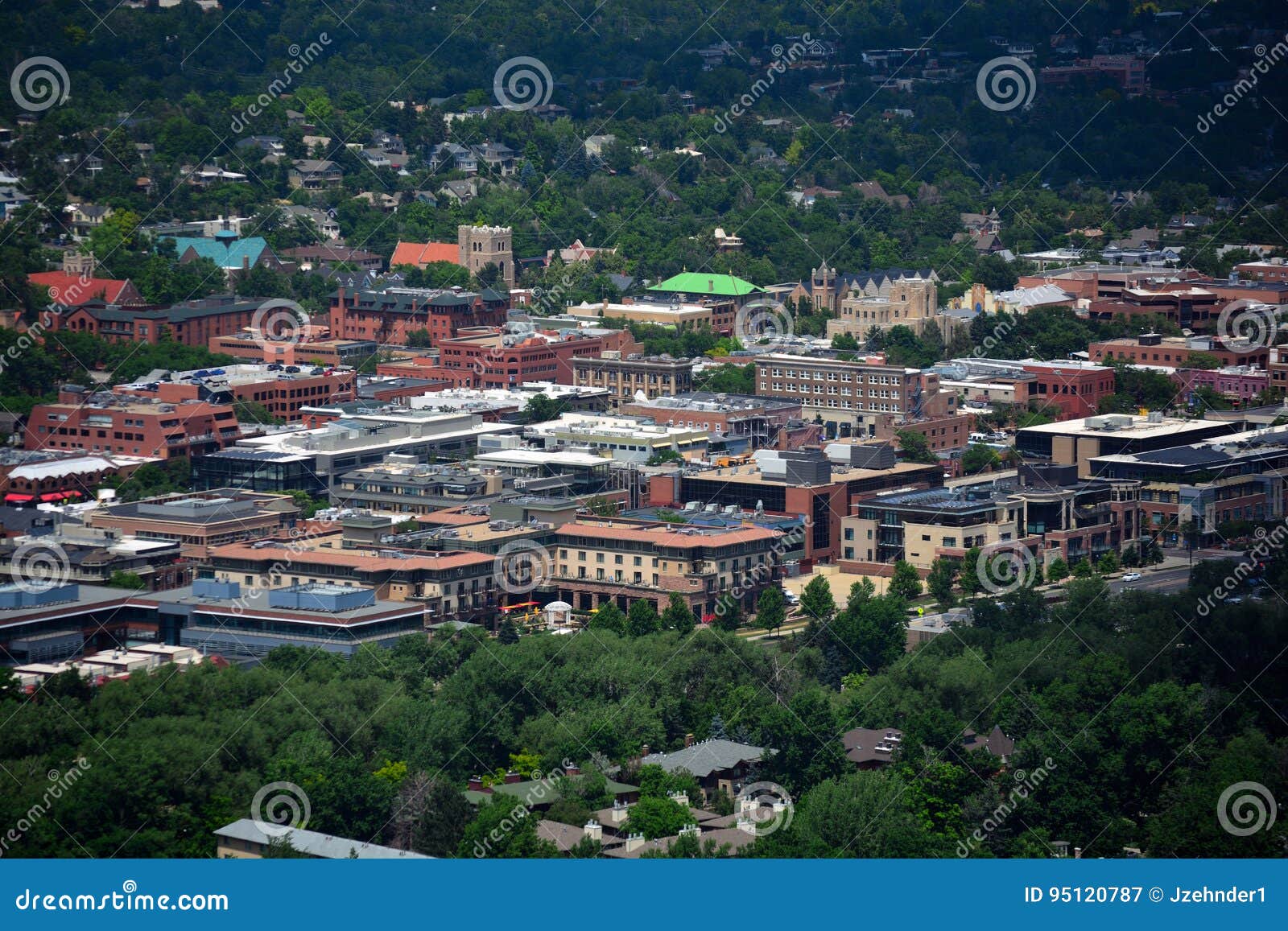 Downtown Boulder, Colorado on a Sunny Day Stock Image - Image of ...