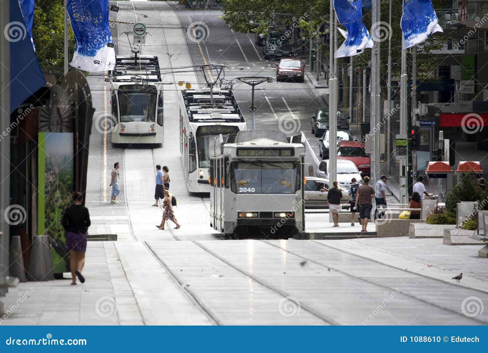Downtown Bourke Street editorial image. Image of bourke - 1088610
