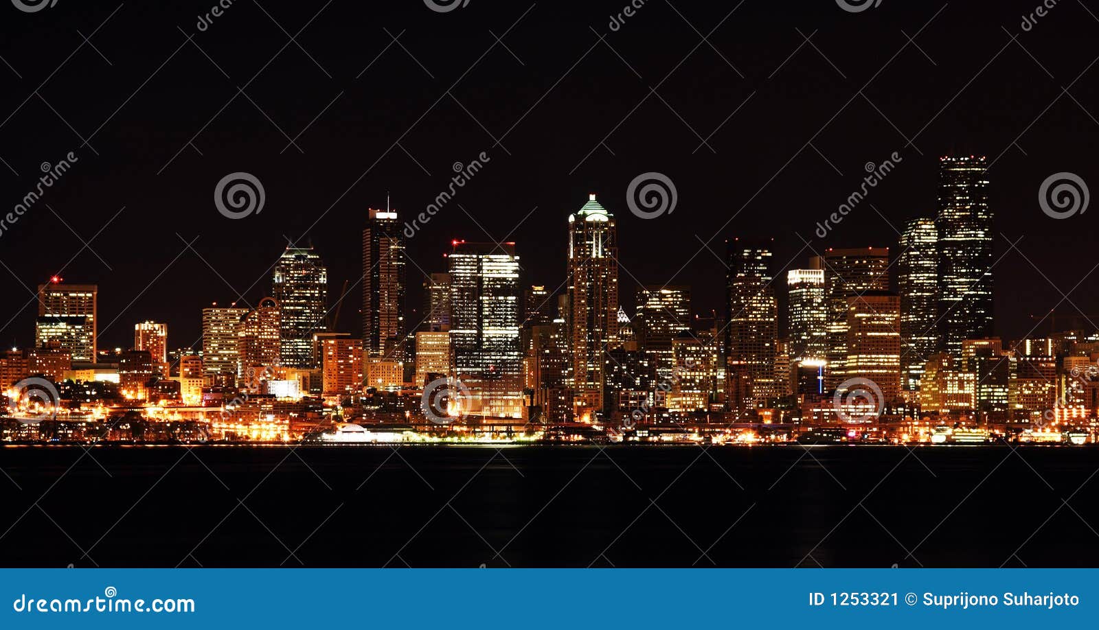 Downtown buildings stock image. Image of seattle, washington - 1253321
