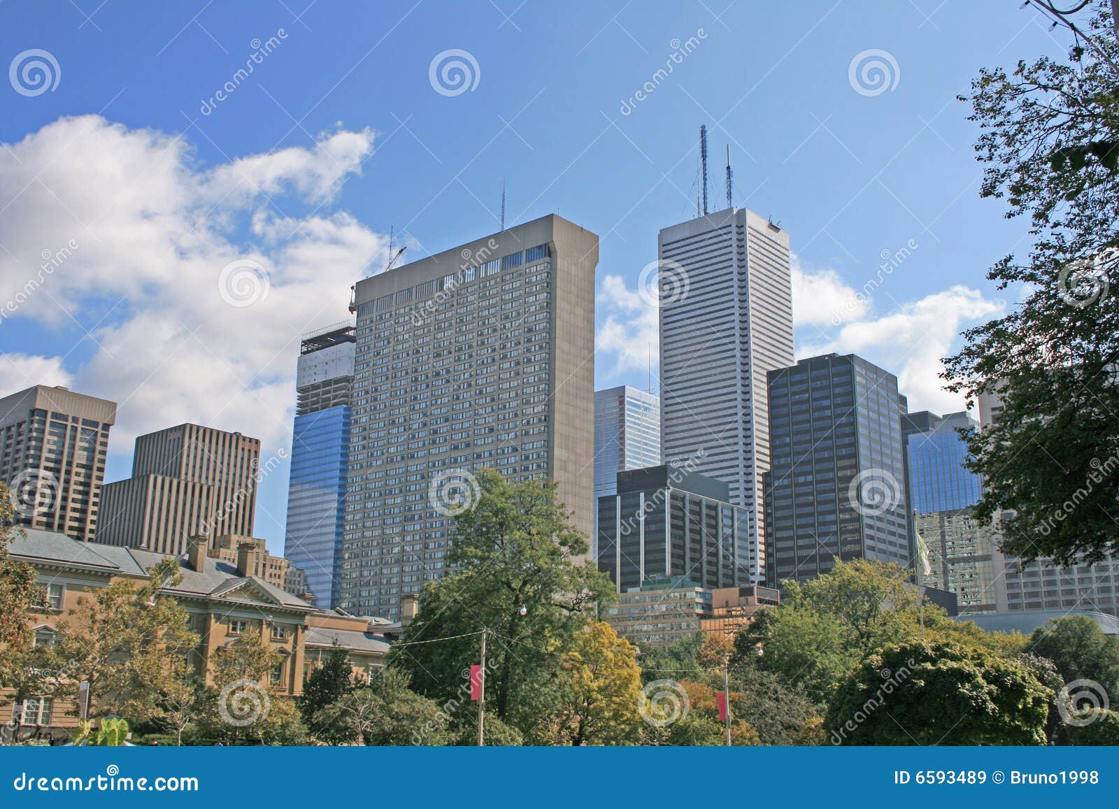 Downtown buildings stock image. Image of location, high - 6593489