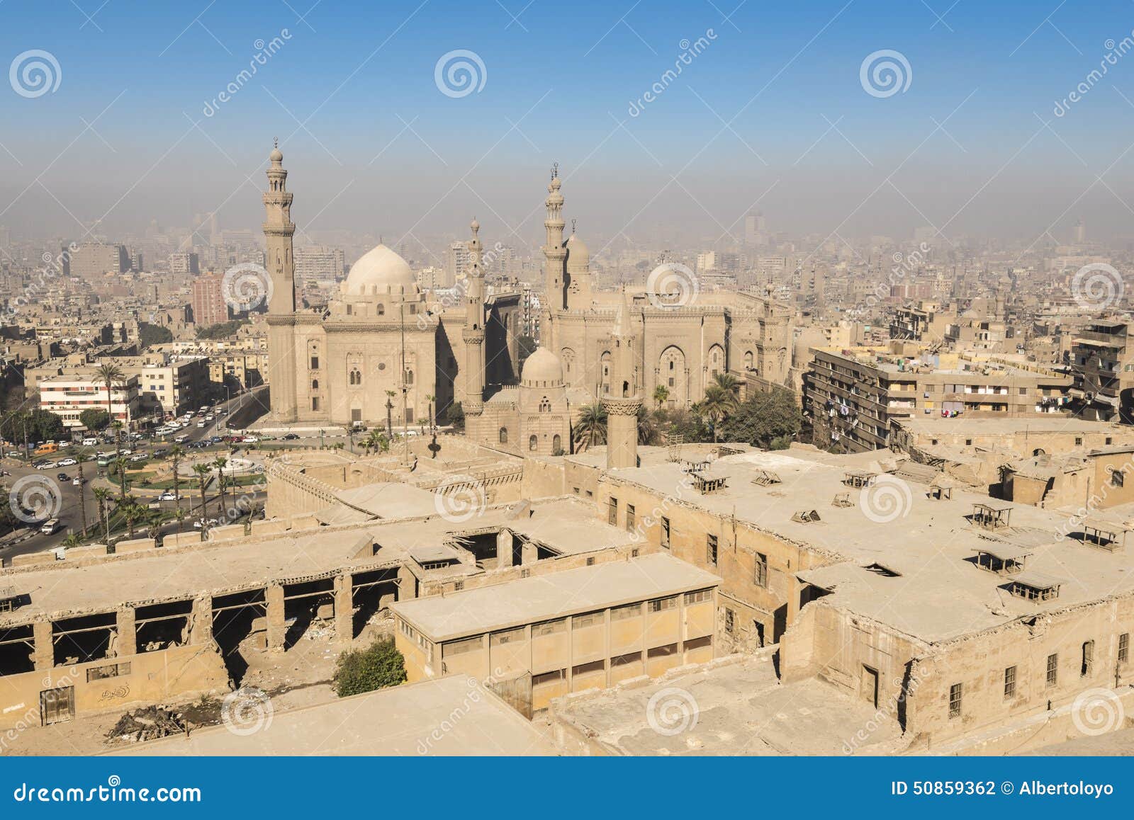 Downtown of Cairo Seen from the Saladin Citadel (Egypt) Stock Photo ...