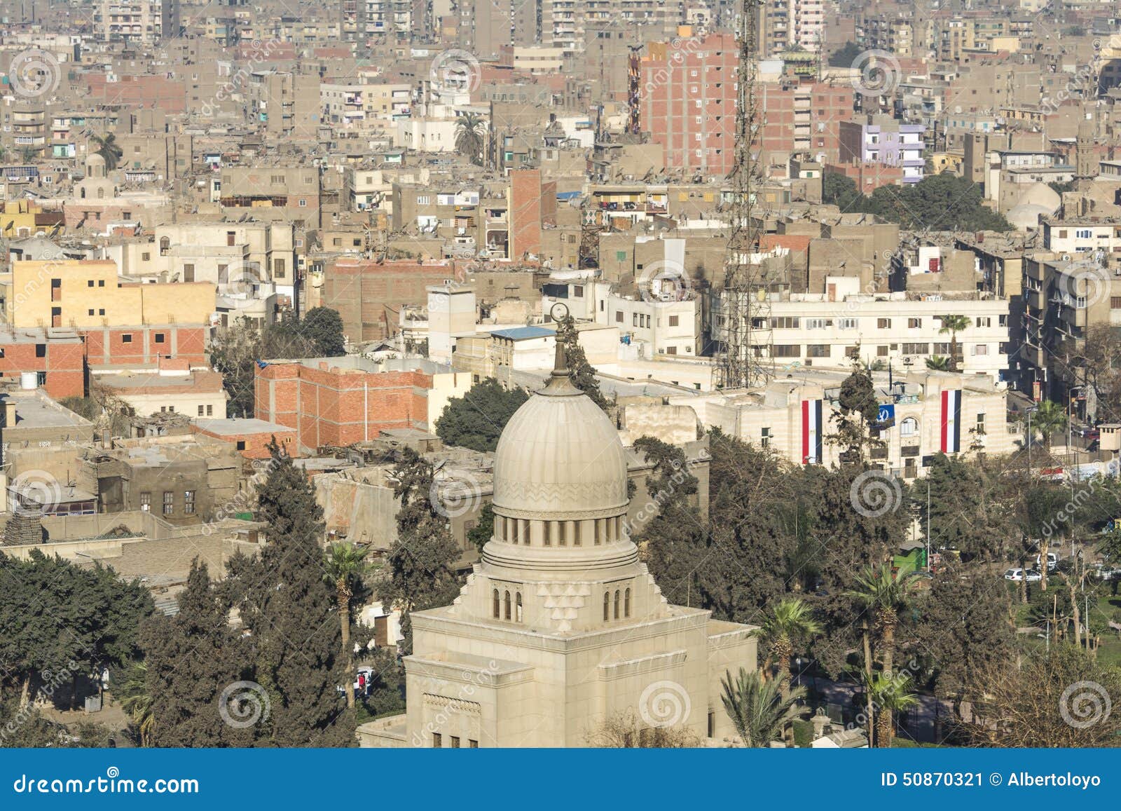 Downtown of Cairo Seen from the Saladin Citadel, Egypt Stock Image ...