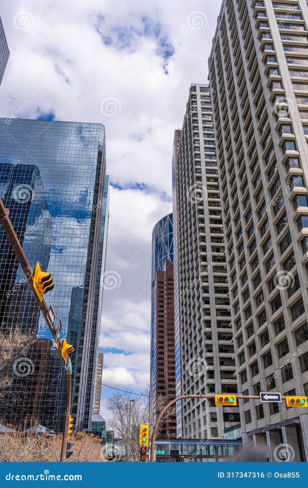 Downtown Calgary City Centre Urban Skyline Stock Photo - Image of ...