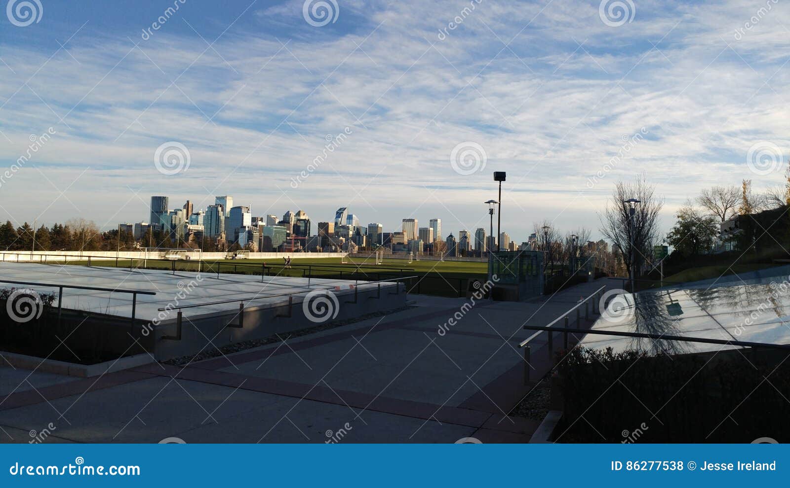 Downtown Calgary from Sait Campus Stock Photo - Image of port ...