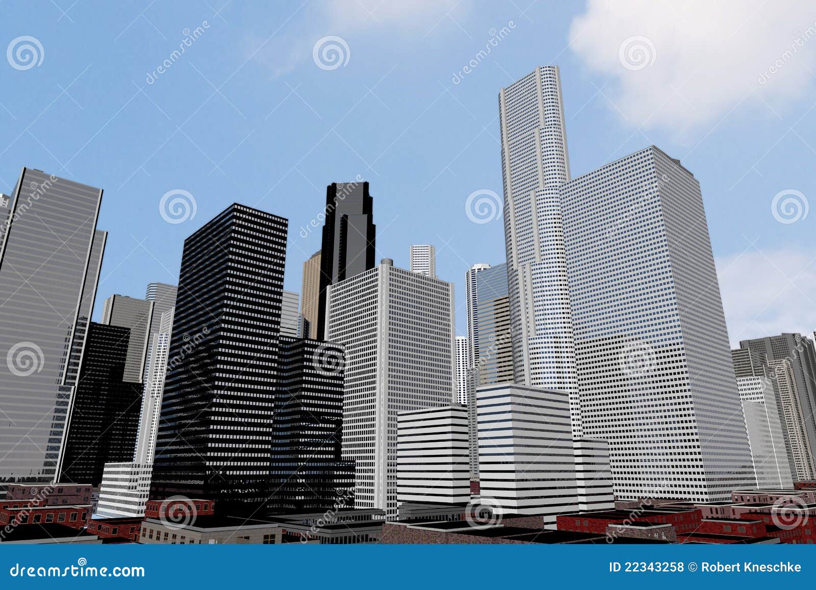 Downtown of a capital city stock illustration. Illustration of drawing ...