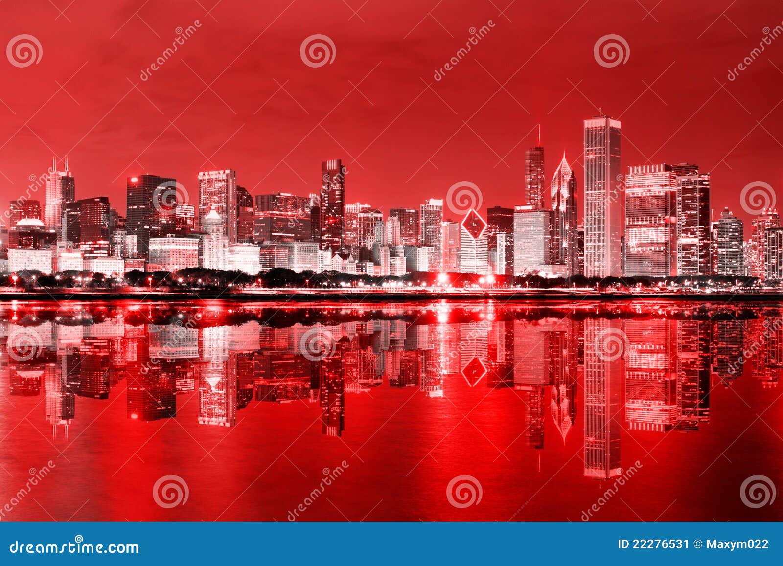 Downtown Chicago at December Stock Image - Image of built, economy ...