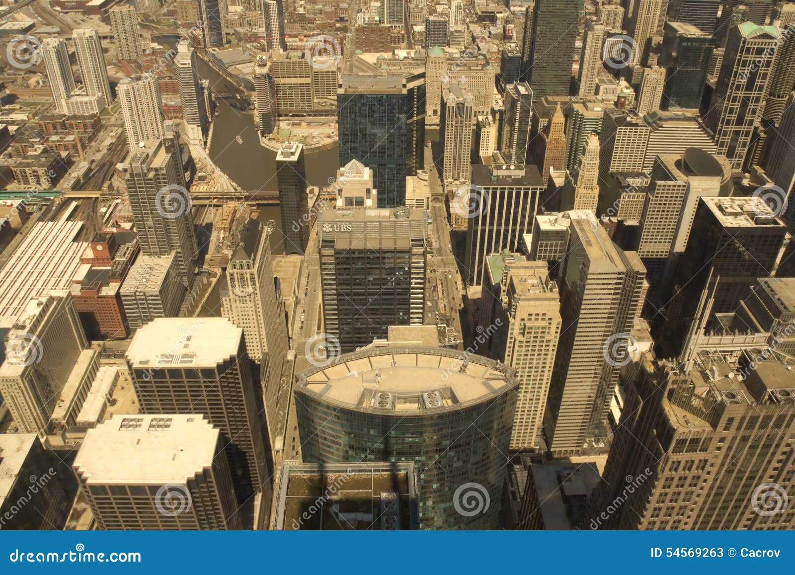 Downtown Chicago editorial stock photo. Image of skyline - 54569263