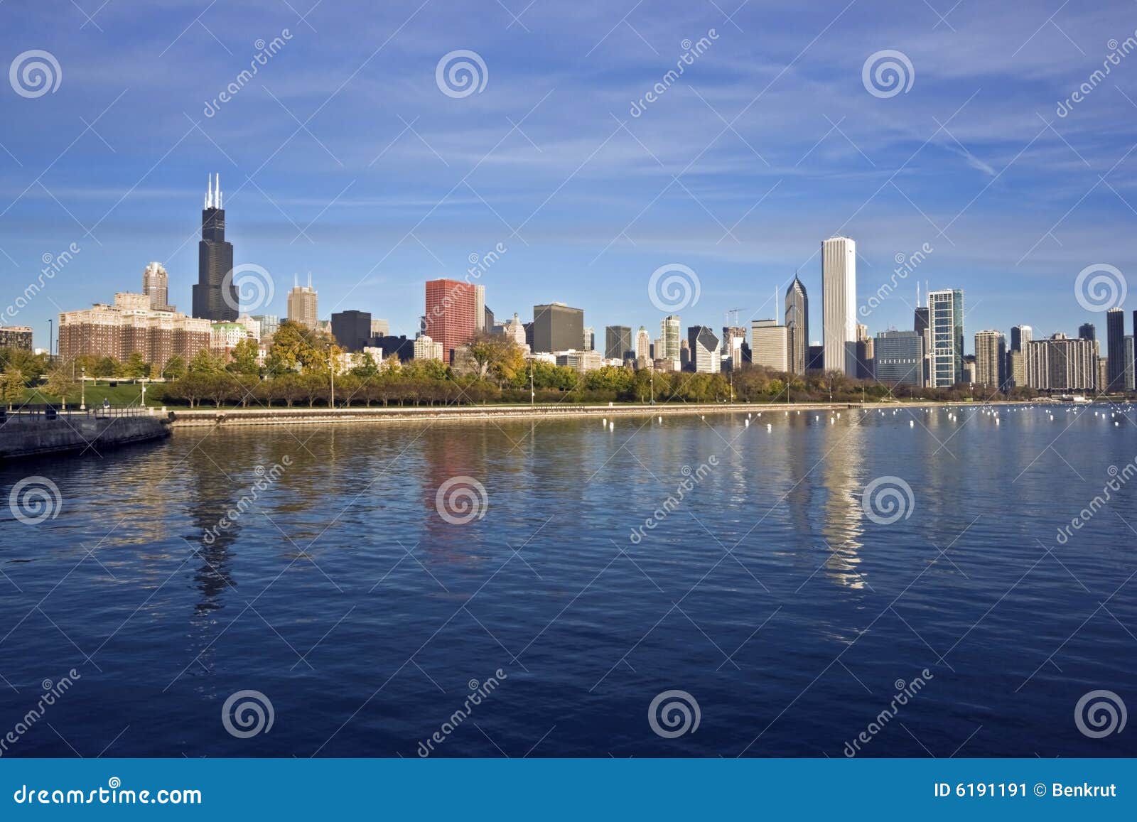 Downtown Chicago panorama stock image. Image of destinations - 6191191