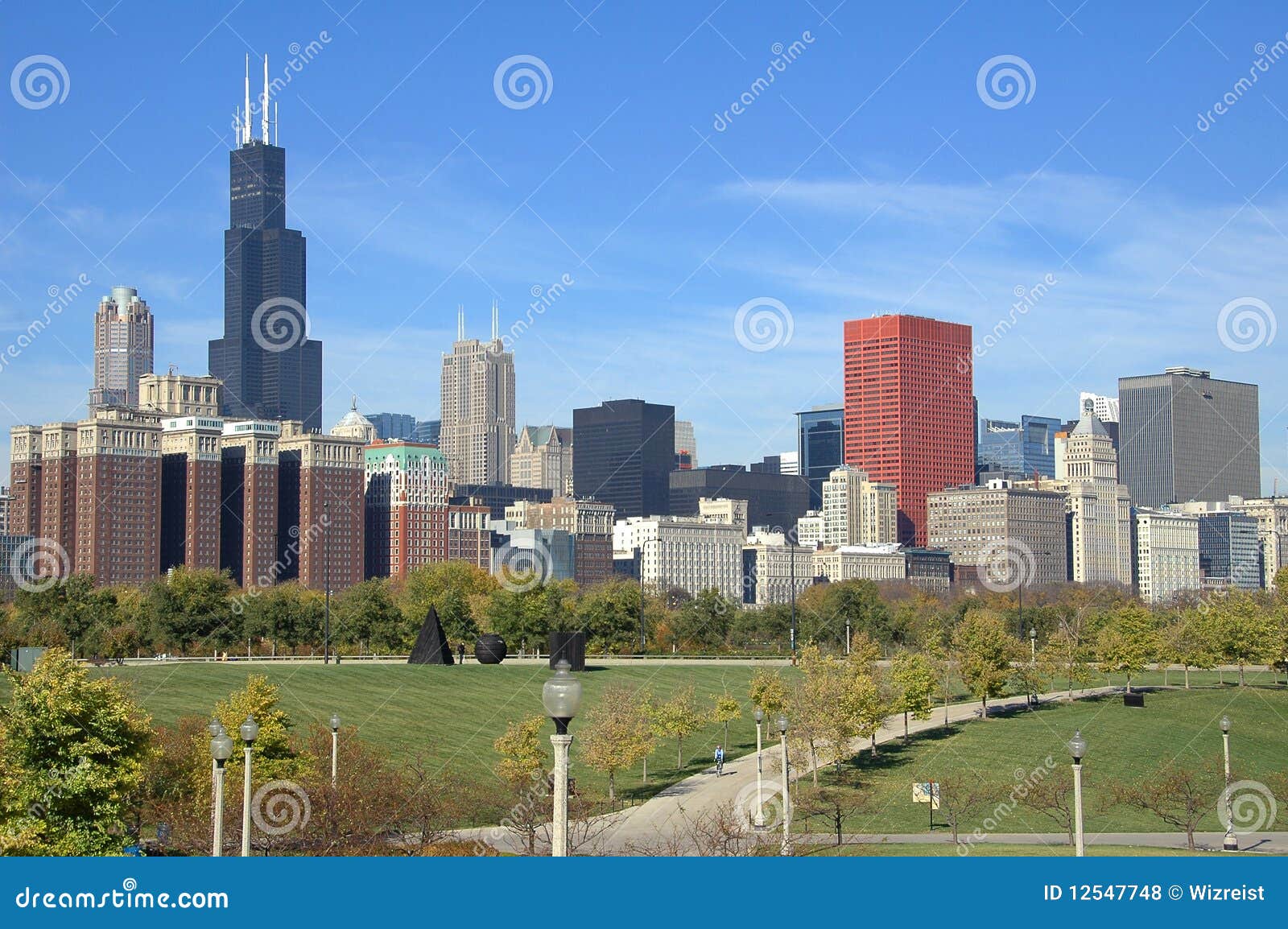 Downtown Chicago Skyline stock photo. Image of chicago - 12547748