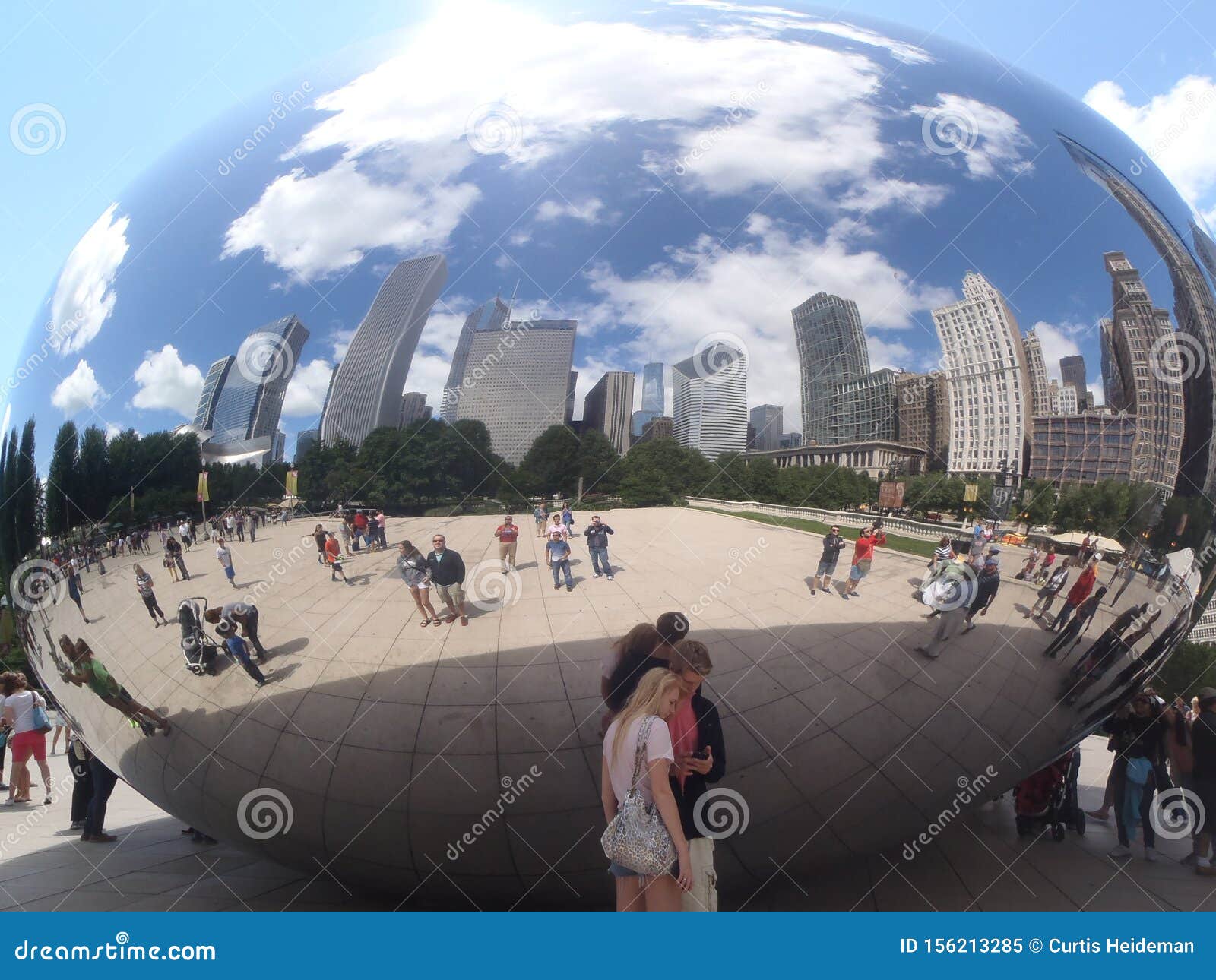 Distorted Reflection Of Residential Buildings In The Glass Reflective ...