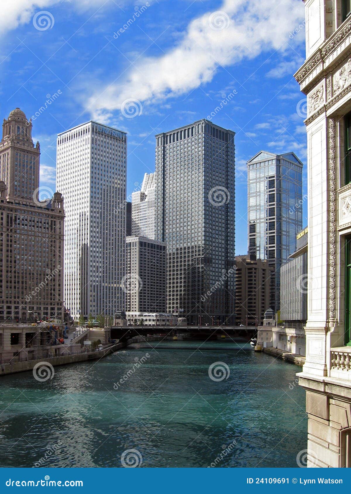 Downtown Chicago Waterfront Stock Image - Image of chicago, financial ...