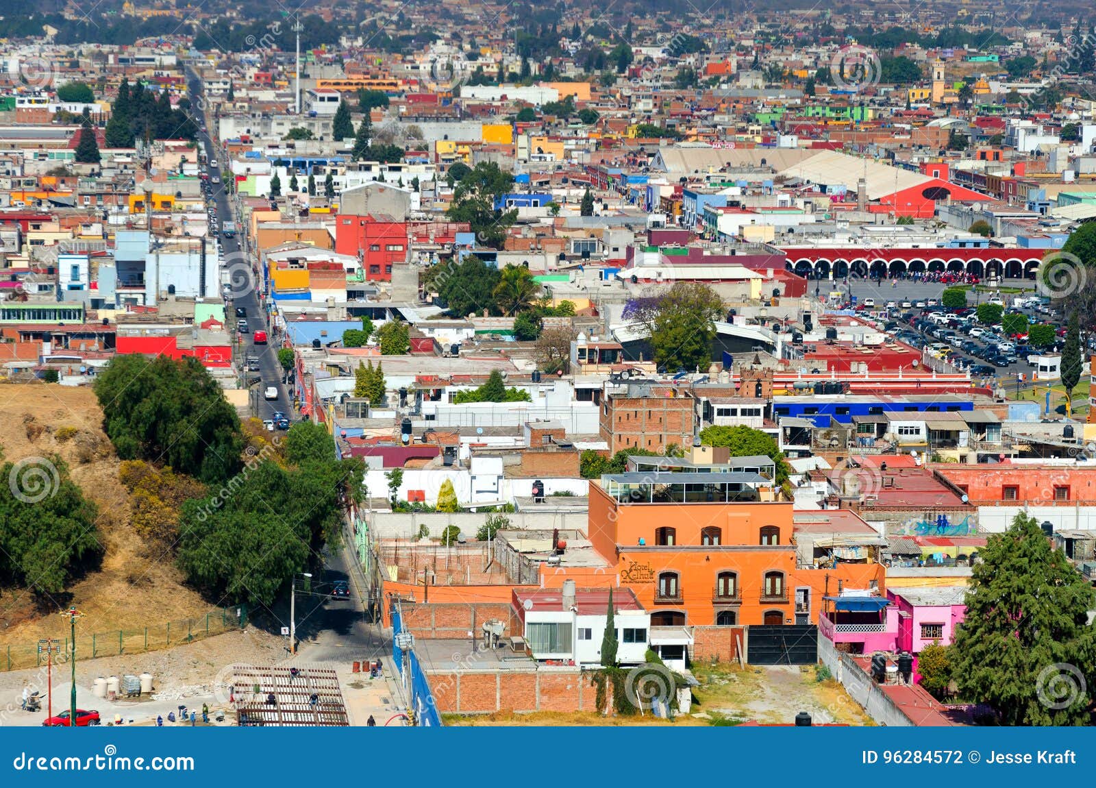 Downtown Cholula, Mexico editorial photography. Image of tourism - 96284572