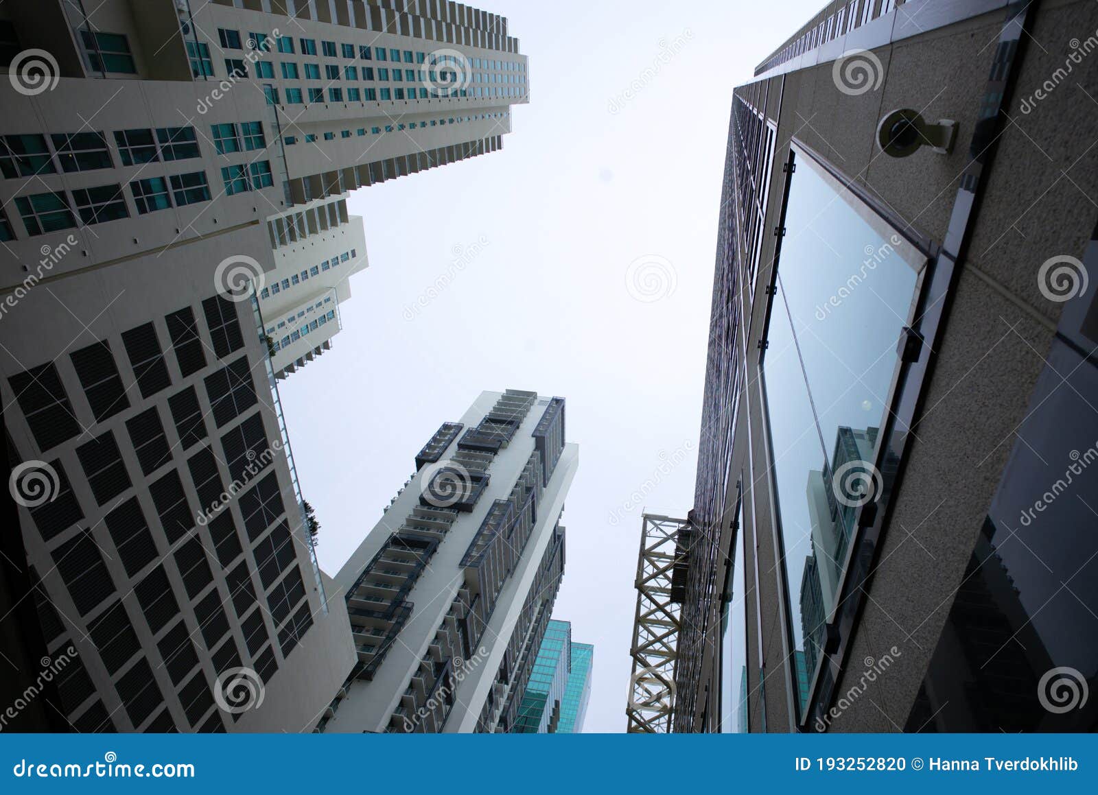 Downtown of the City of Miami, USA. Beautiful Skyscraper in Miami ...