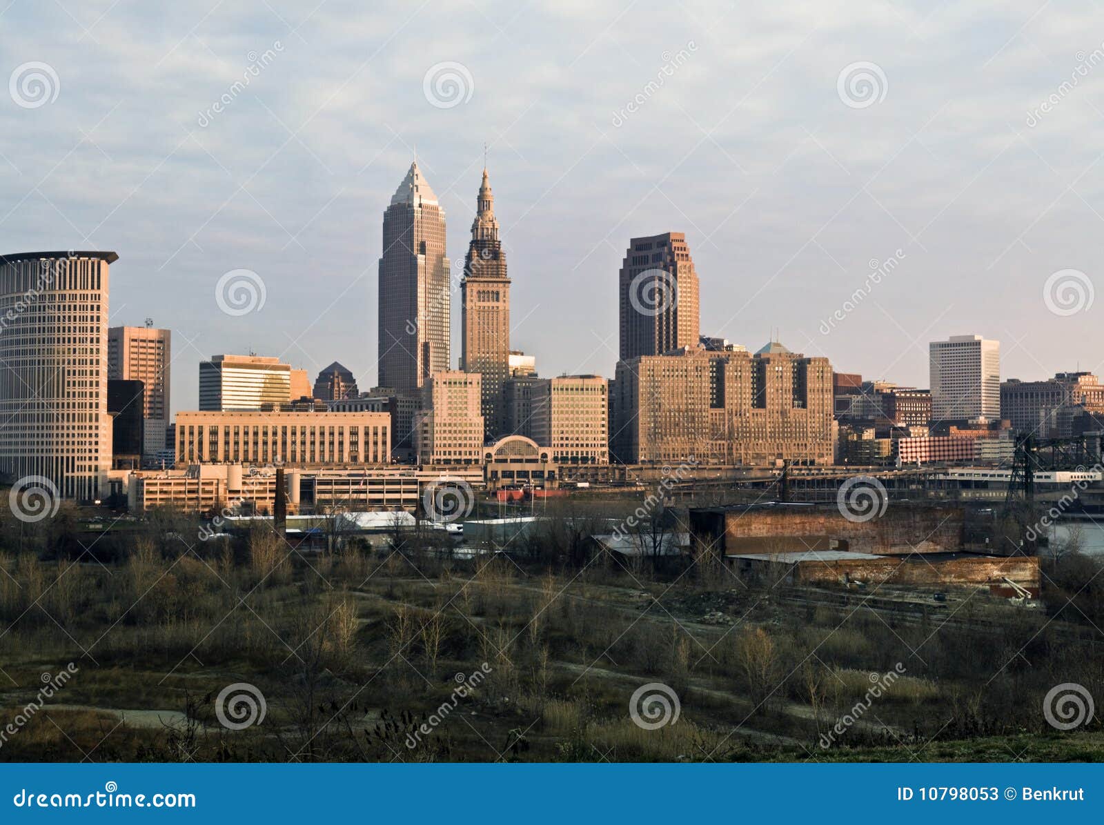 Downtown Cleveland stock image. Image of horizontal, panoramic - 10798053
