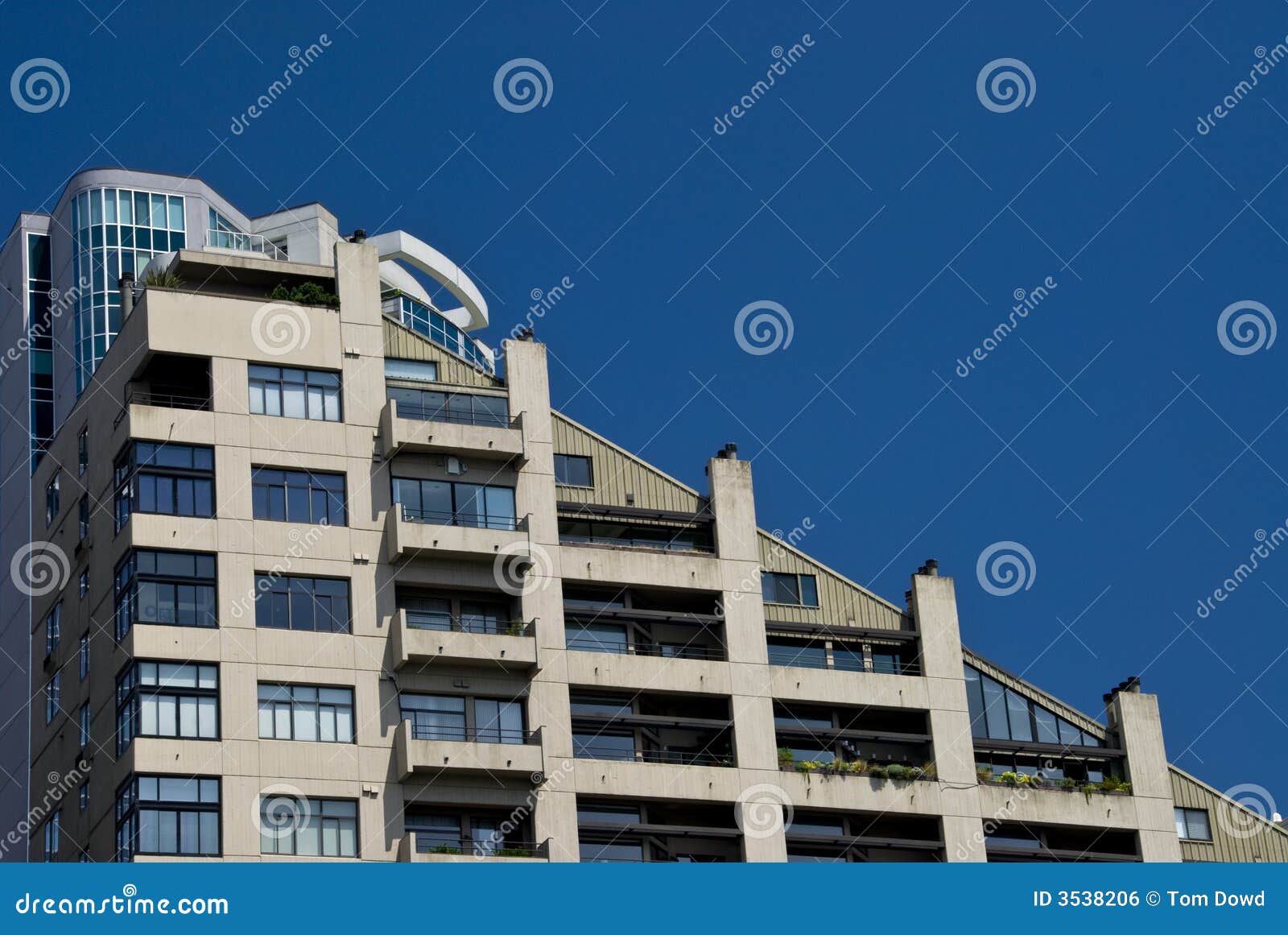 Downtown Condo Living stock photo. Image of patios, downtown - 3538206