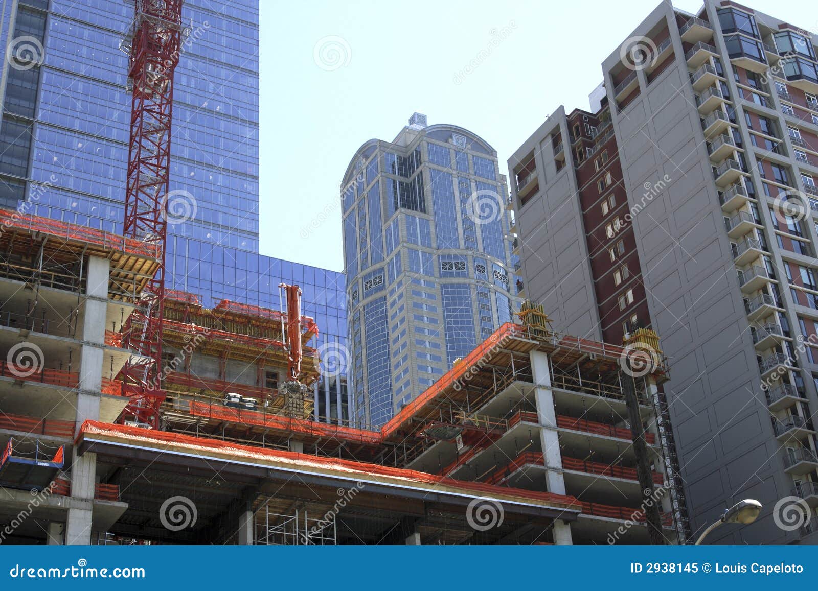 Downtown Construction Seattle Stock Image - Image of modern, city: 2938145