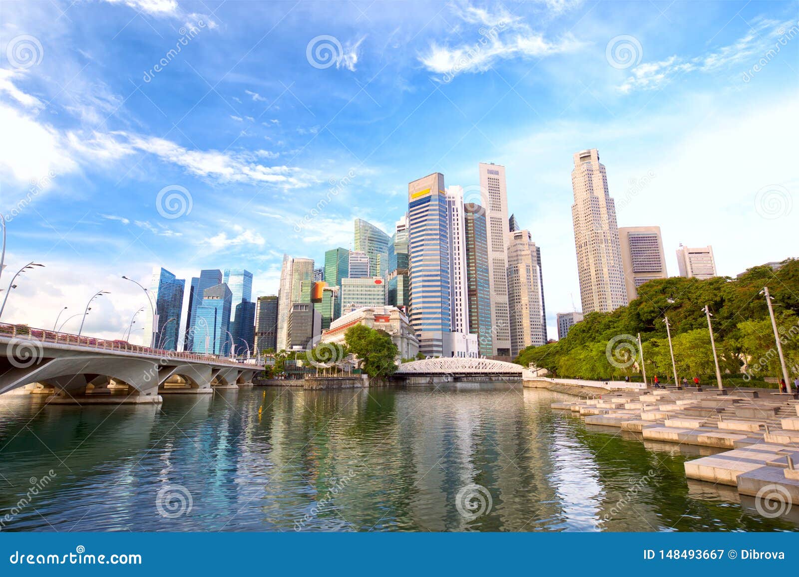 Downtown Core of Singapore editorial photography. Image of riverside ...