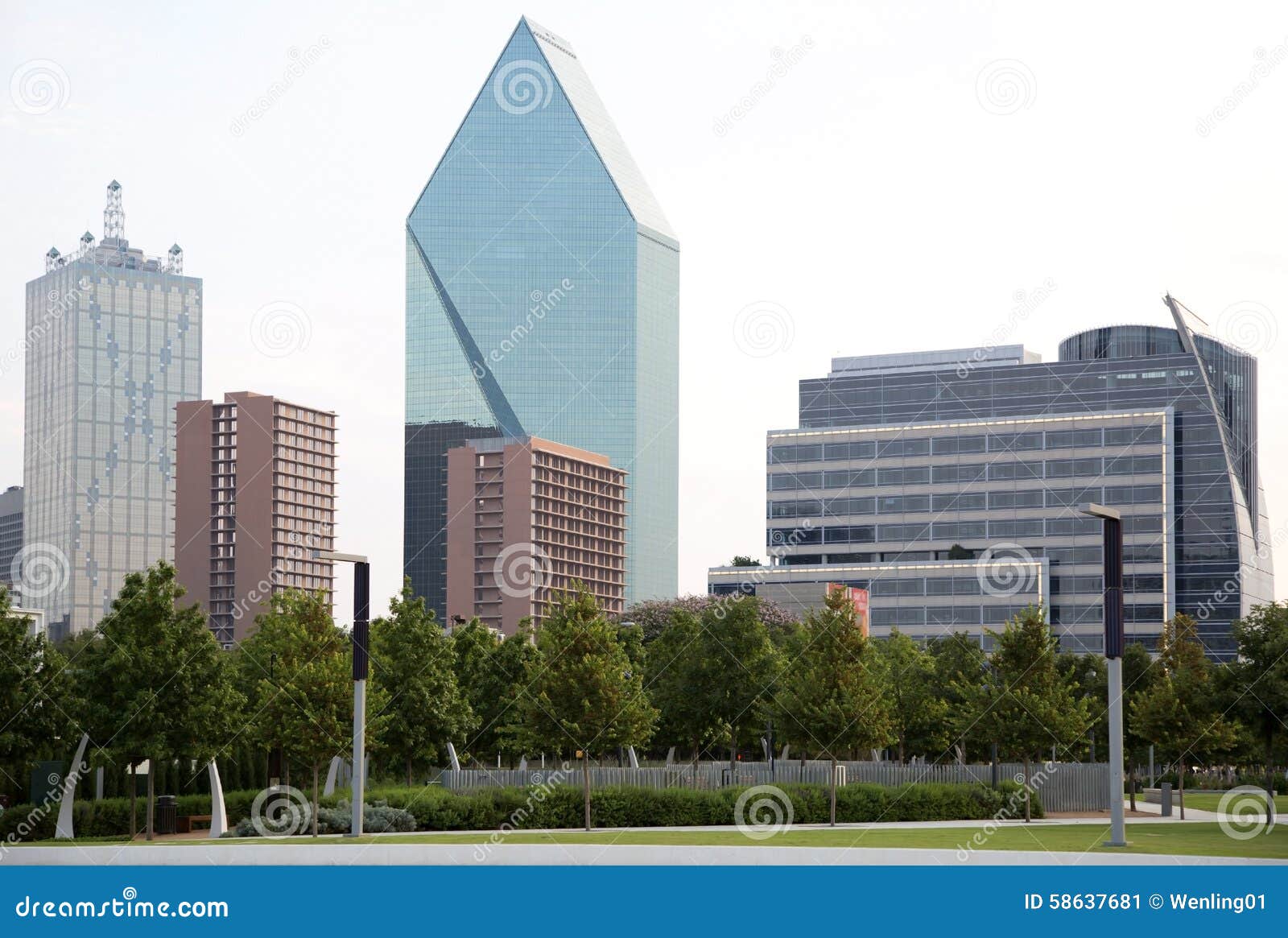 Downtown Dallas Office Buildings Stock Image - Image of texas ...