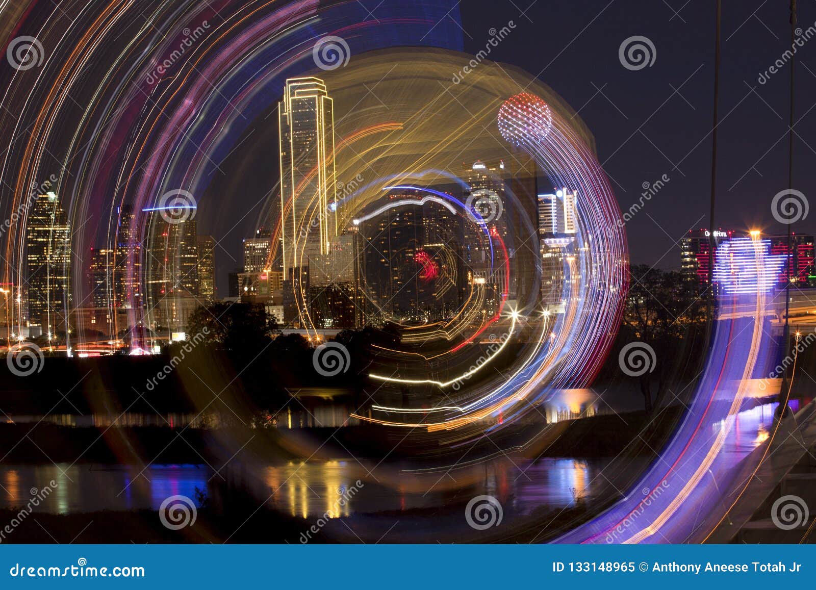 Downtown Dallas, Texas Zoom Abstract Editorial Image - Image of ...