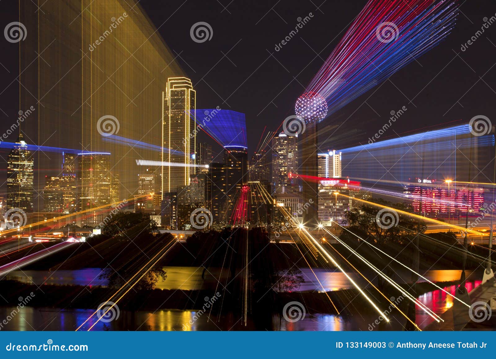 Downtown Dallas, Texas Zoom Abstract Editorial Stock Photo - Image of ...