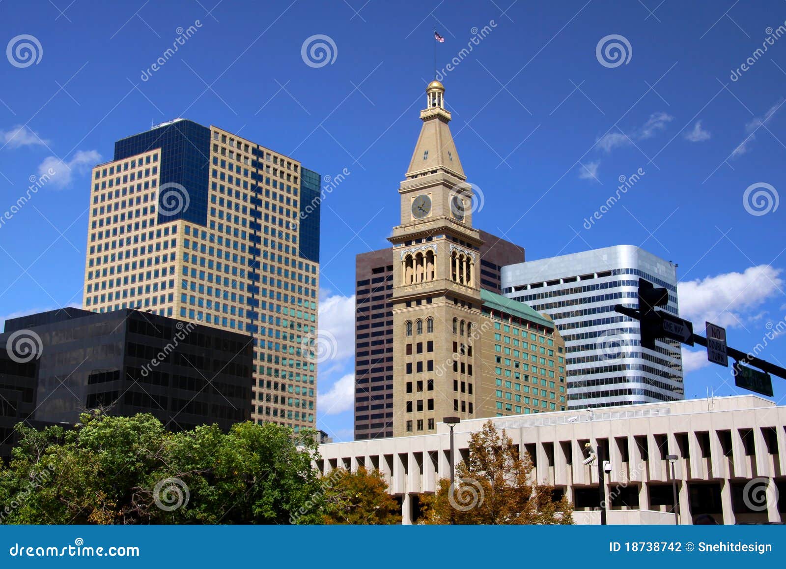 Downtown Denver stock photo. Image of architecture, district - 18738742