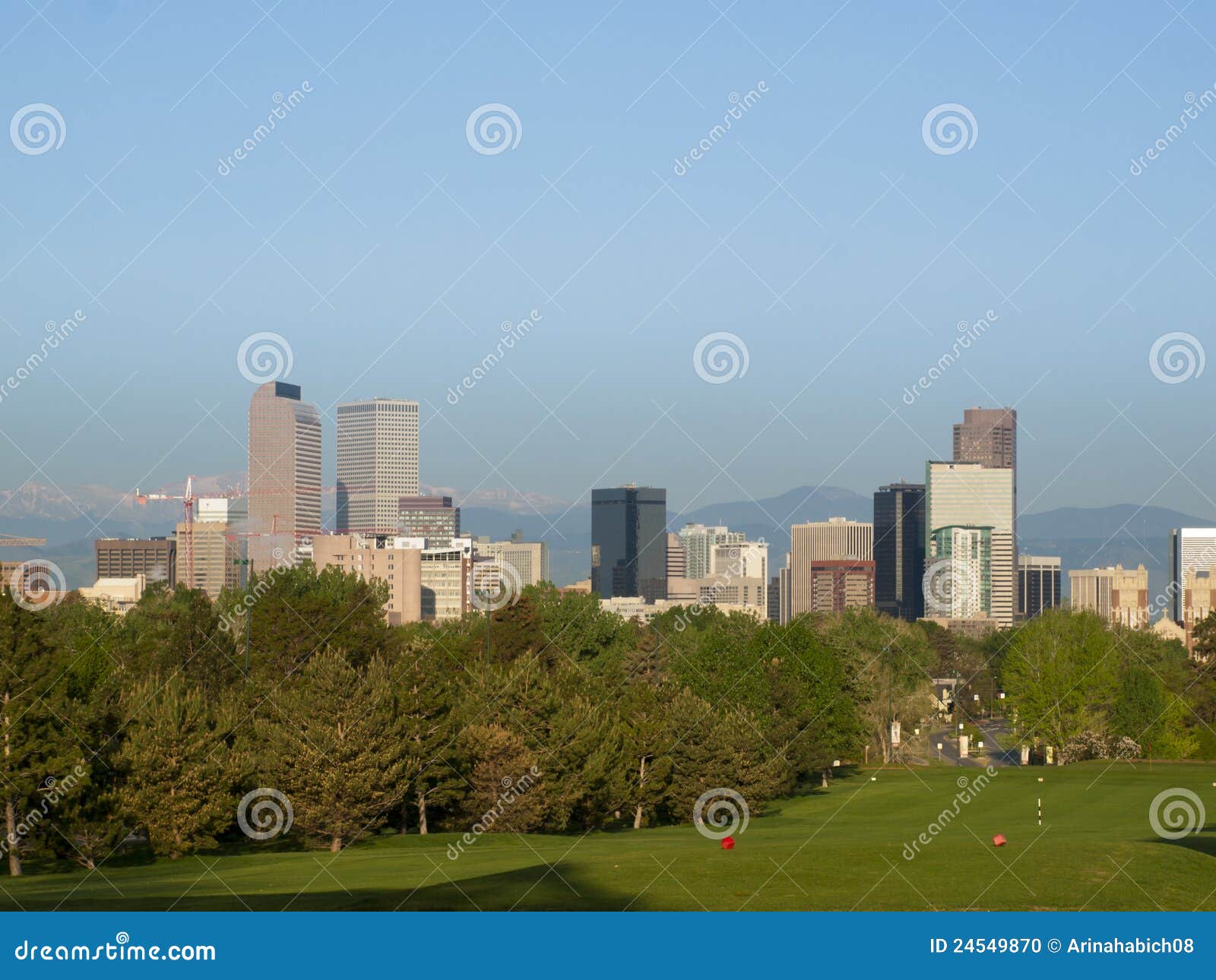 Downtown Denver stock photo. Image of spring, denver - 24549870