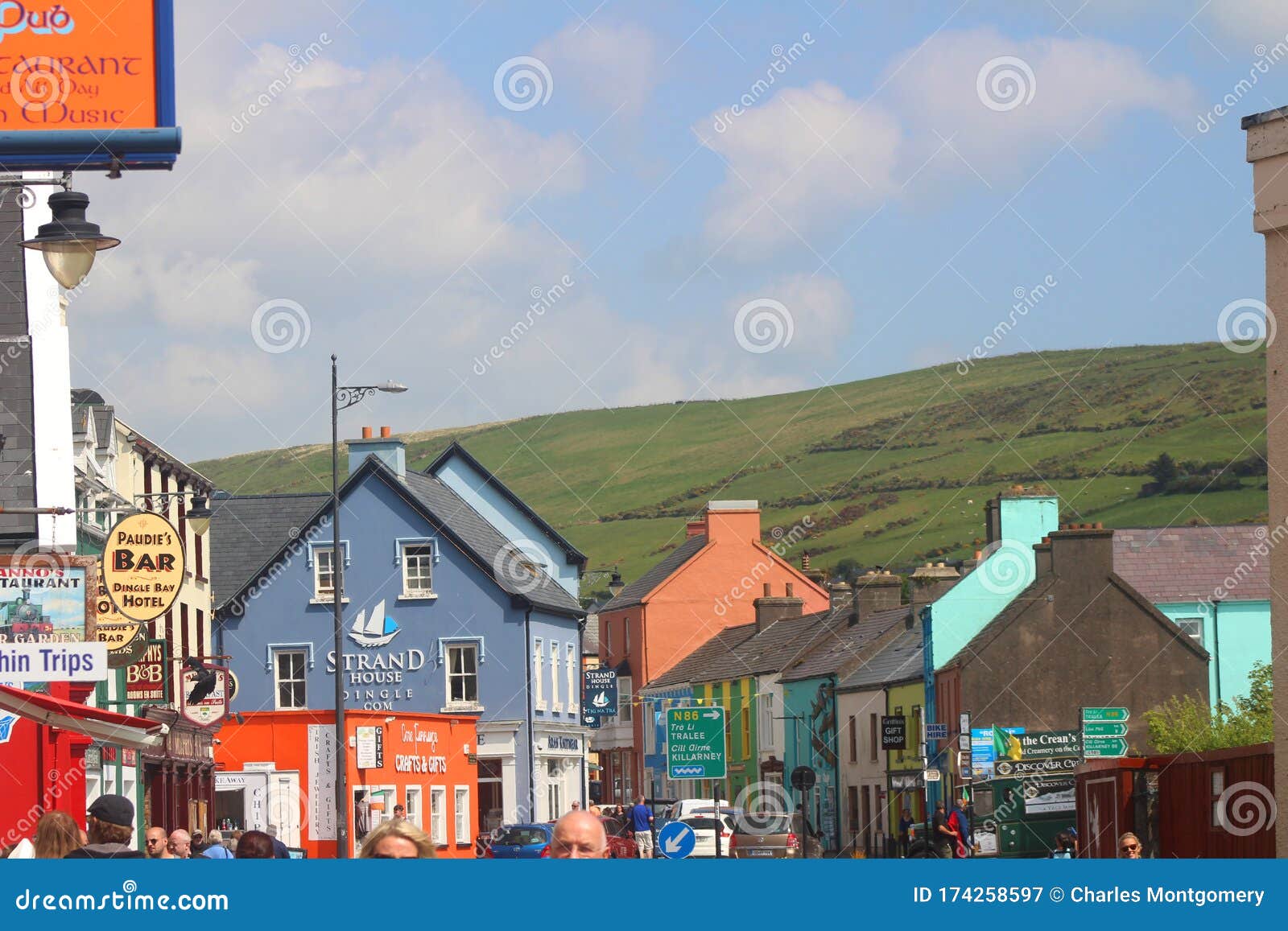 Downtown Dingle IRE 0925 editorial photography. Image of tourism ...