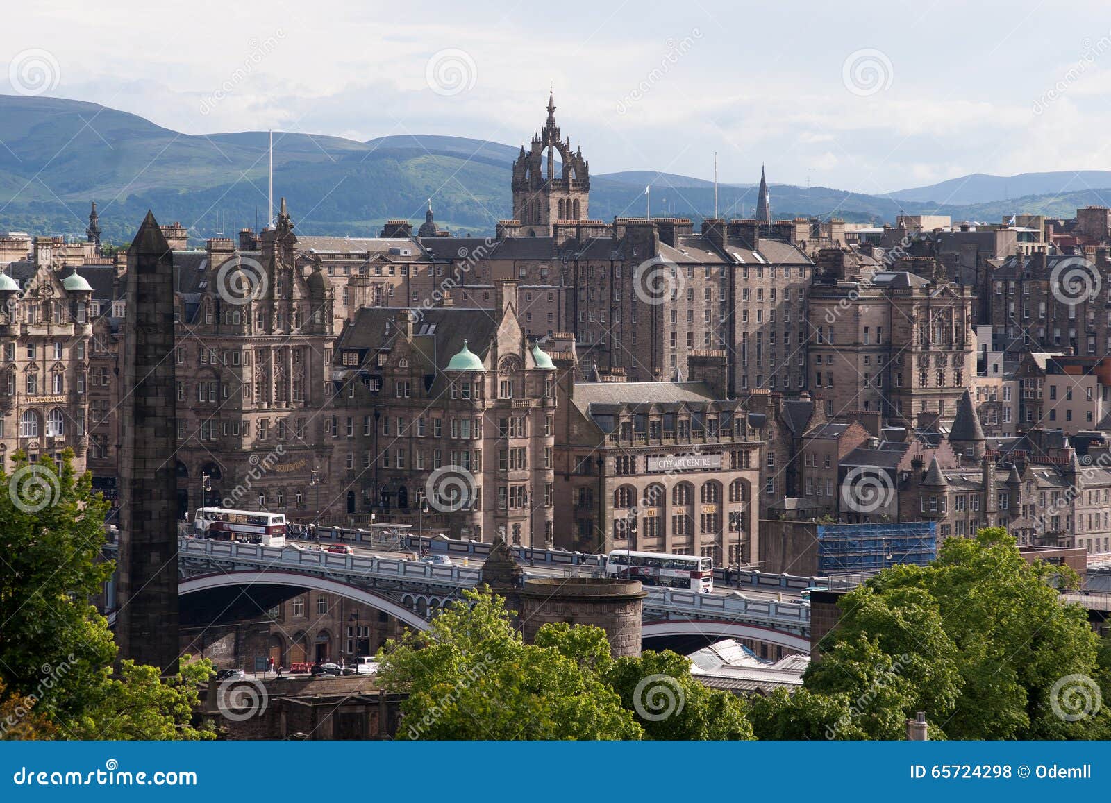 Downtown of Edinburgh editorial stock photo. Image of destination ...