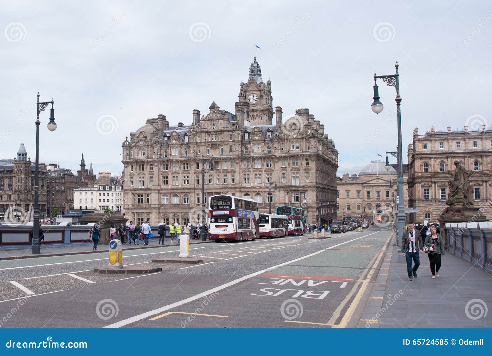 Downtown of Edinburgh editorial image. Image of iconic - 65724585