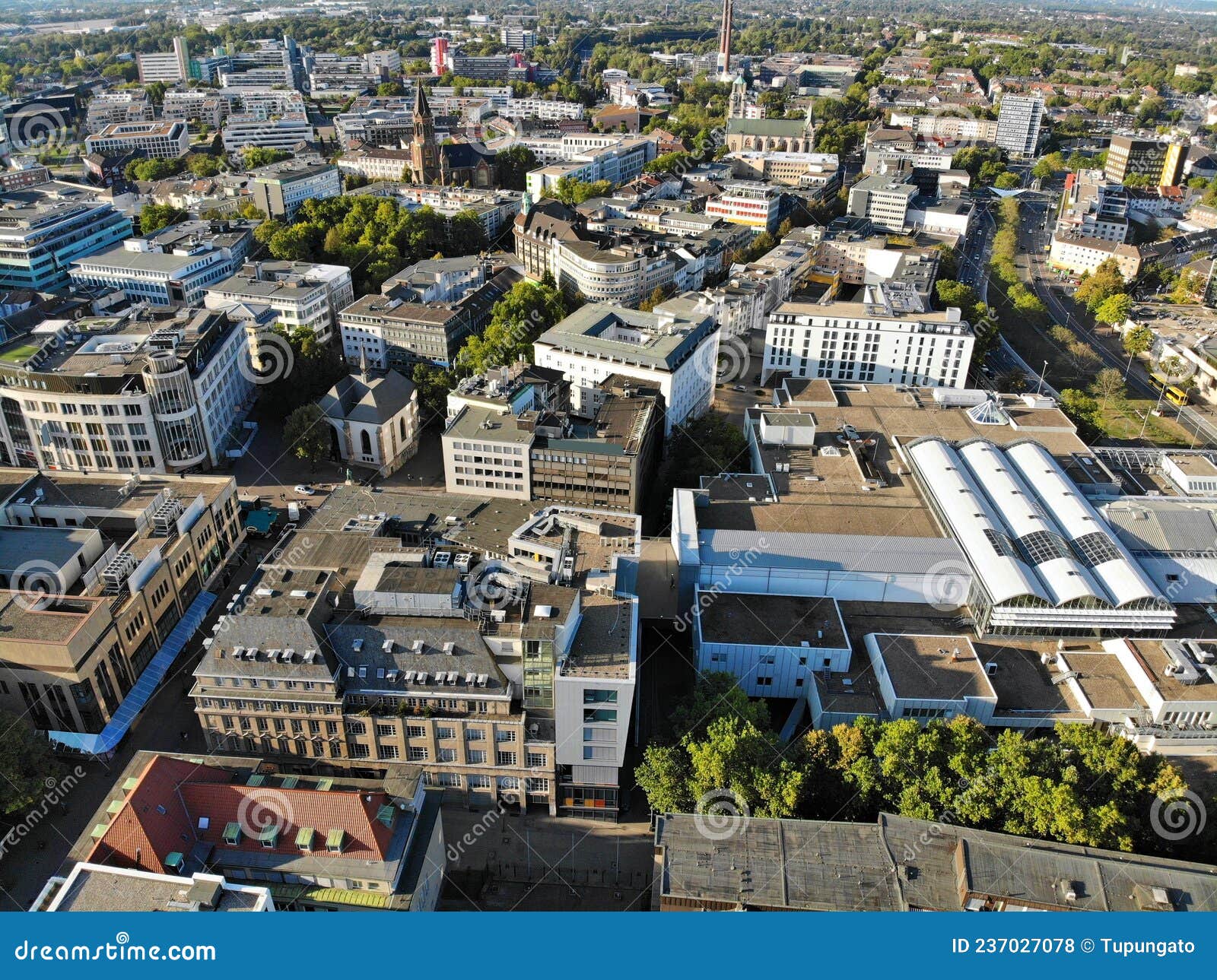 Downtown Essen aerial view stock photo. Image of tourism - 237027078