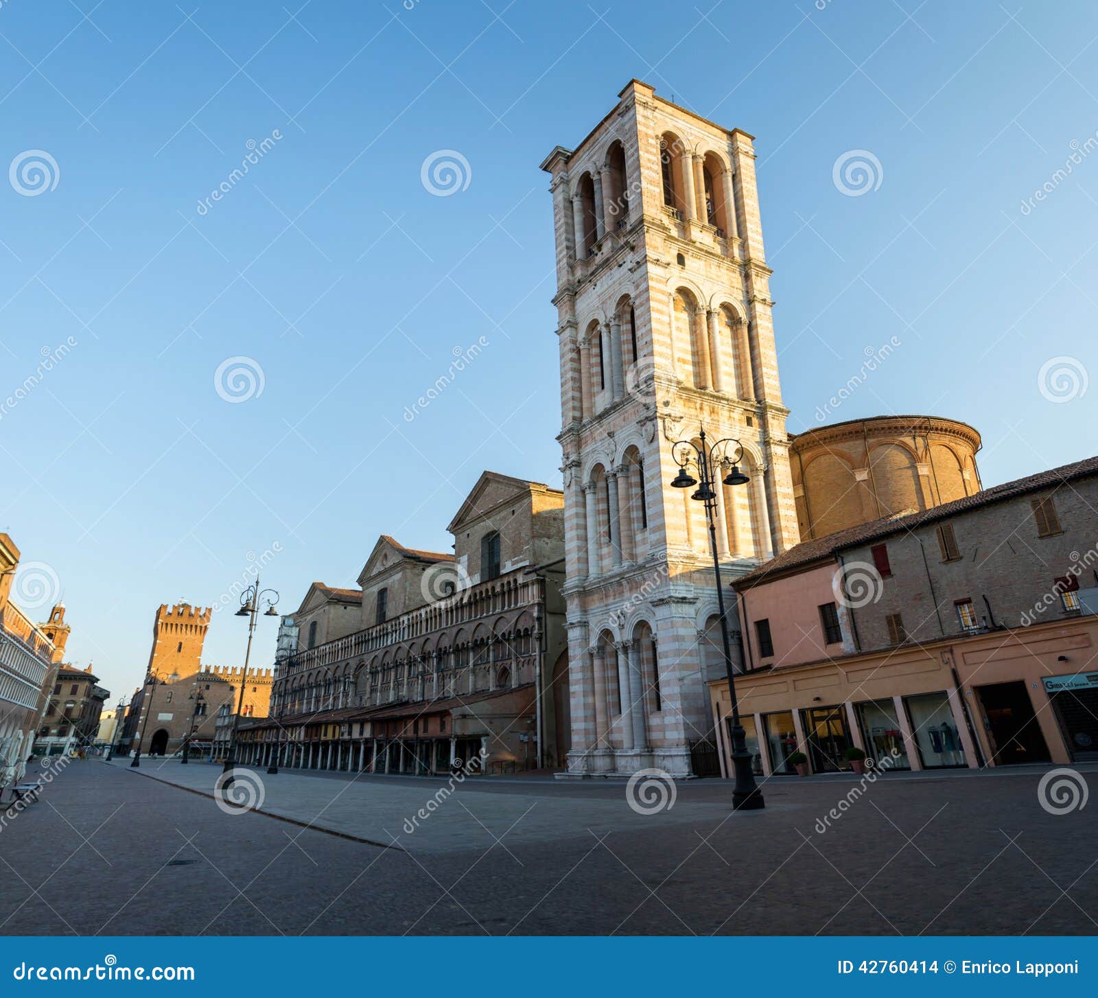 Downtown of Ferrara editorial stock image. Image of historical - 42760414