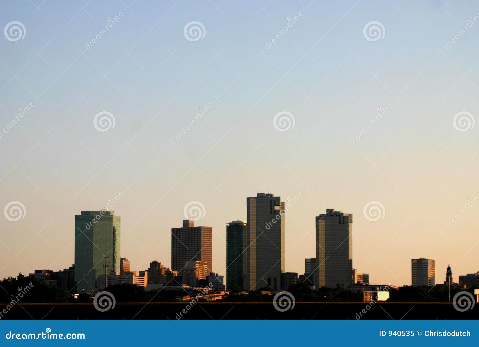 Downtown Fort Worth stock image. Image of skyline, texas - 940535