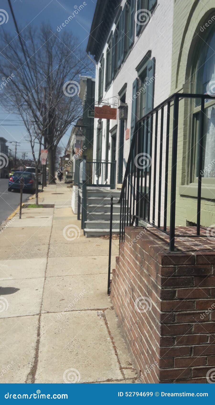 Downtown Frederick stock image. Image of store, places - 52794699