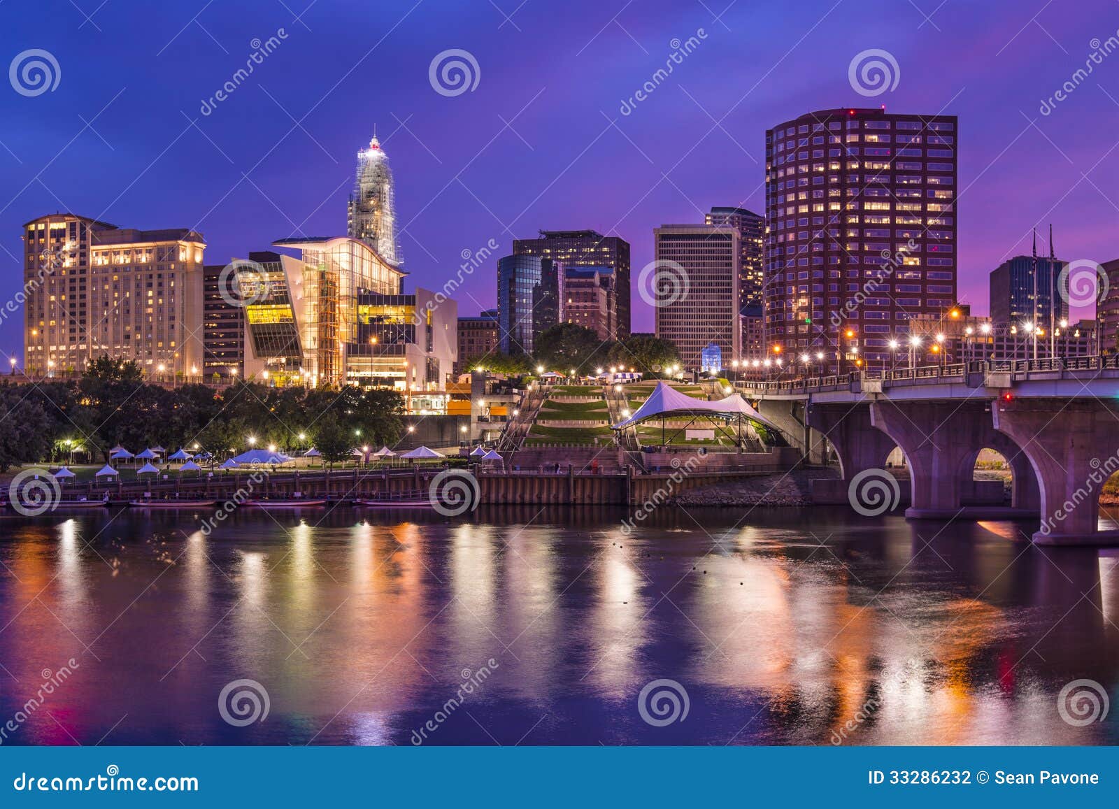 Downtown Hartford, Connecticut Skyline Stock Photo - Image of ...