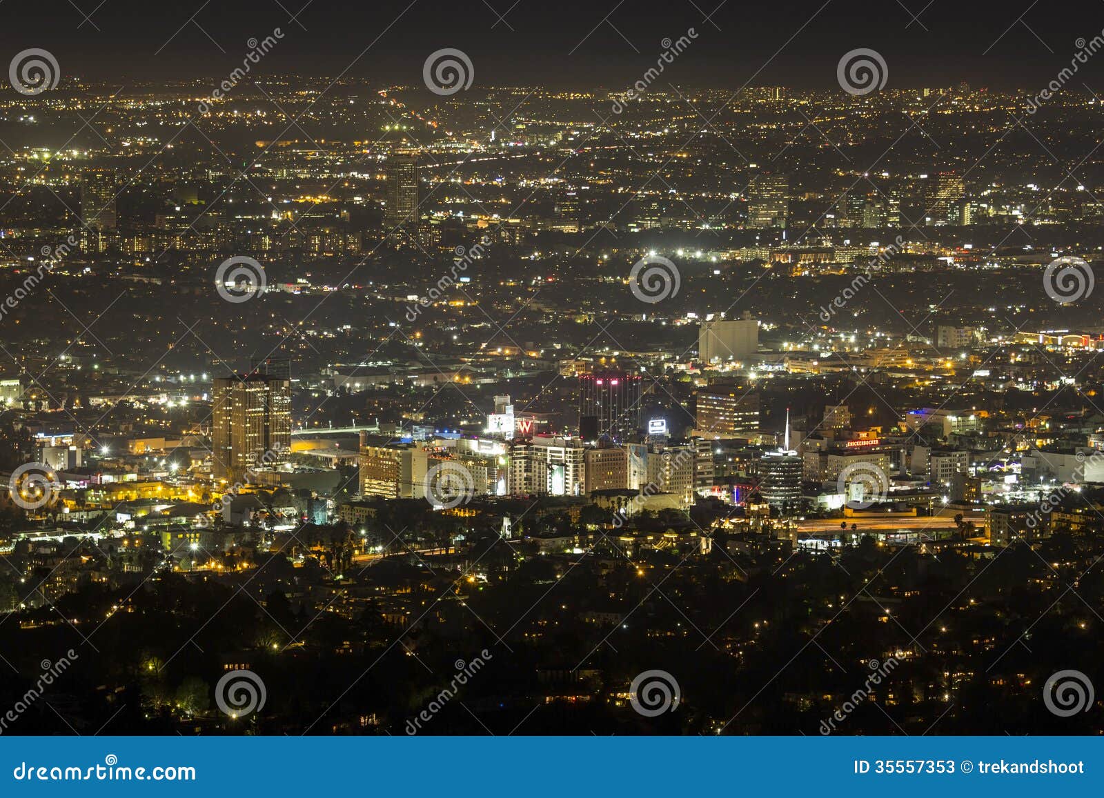 Downtown Hollywood Night editorial stock photo. Image of cityscape ... Downtown Hollywood Night editorial stock photo. Image of cityscape ...